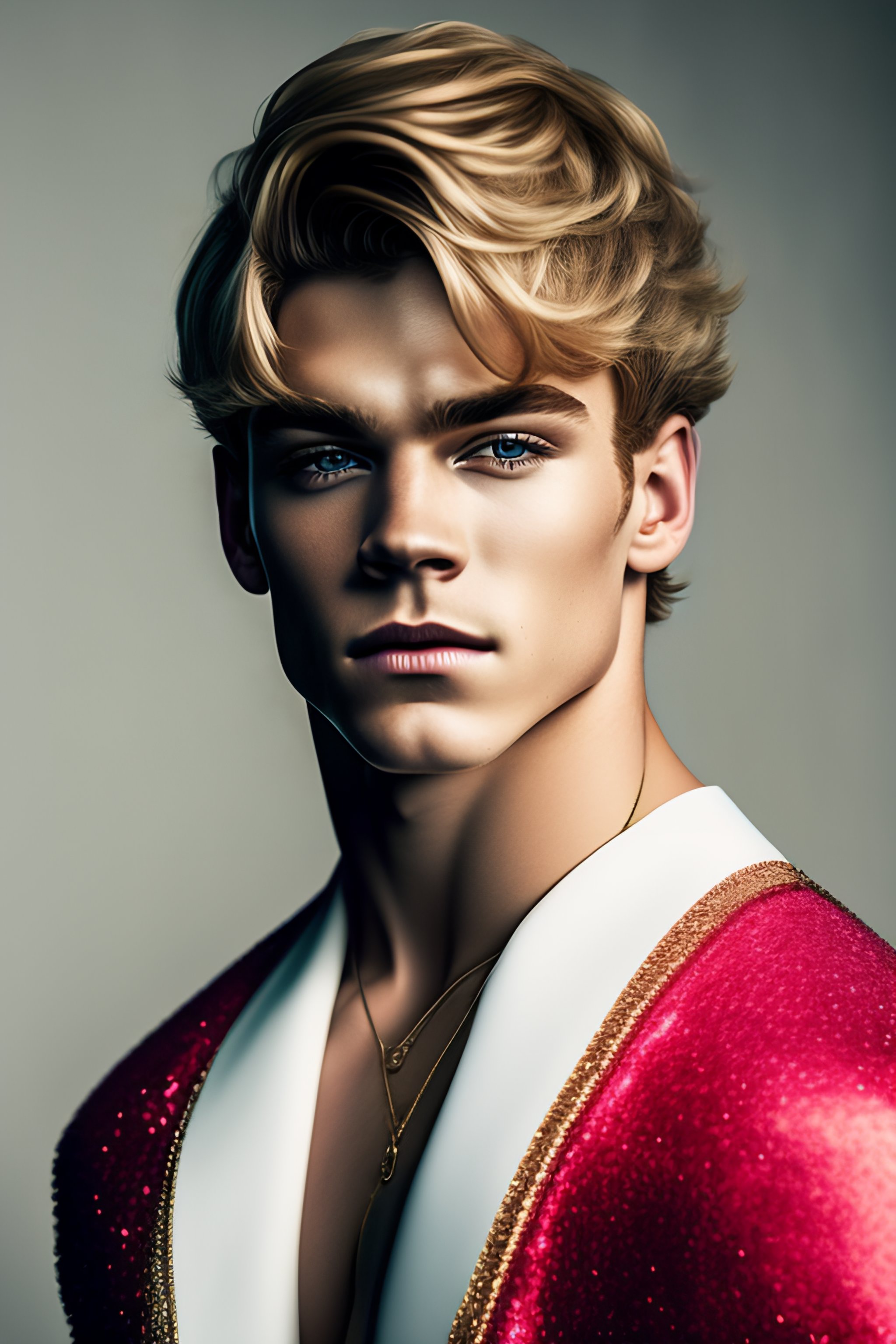 Lexica - Mid-body Portrait of 20 year old Ross Lynch, short hair ...