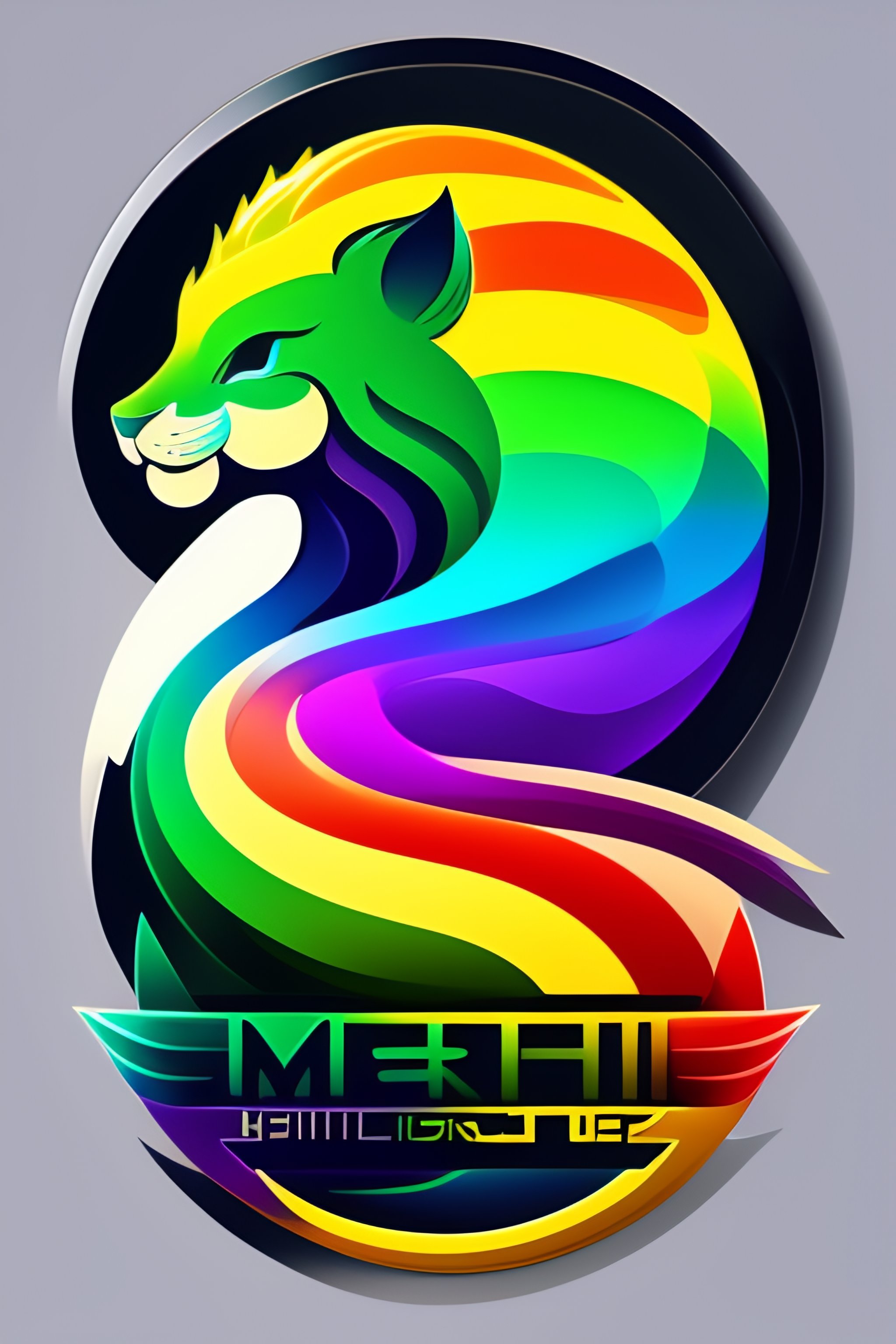 Lexica - MERLION LOGO DESIGN BRANDING CUTE FLAT 2D VECTOR 3 color ...