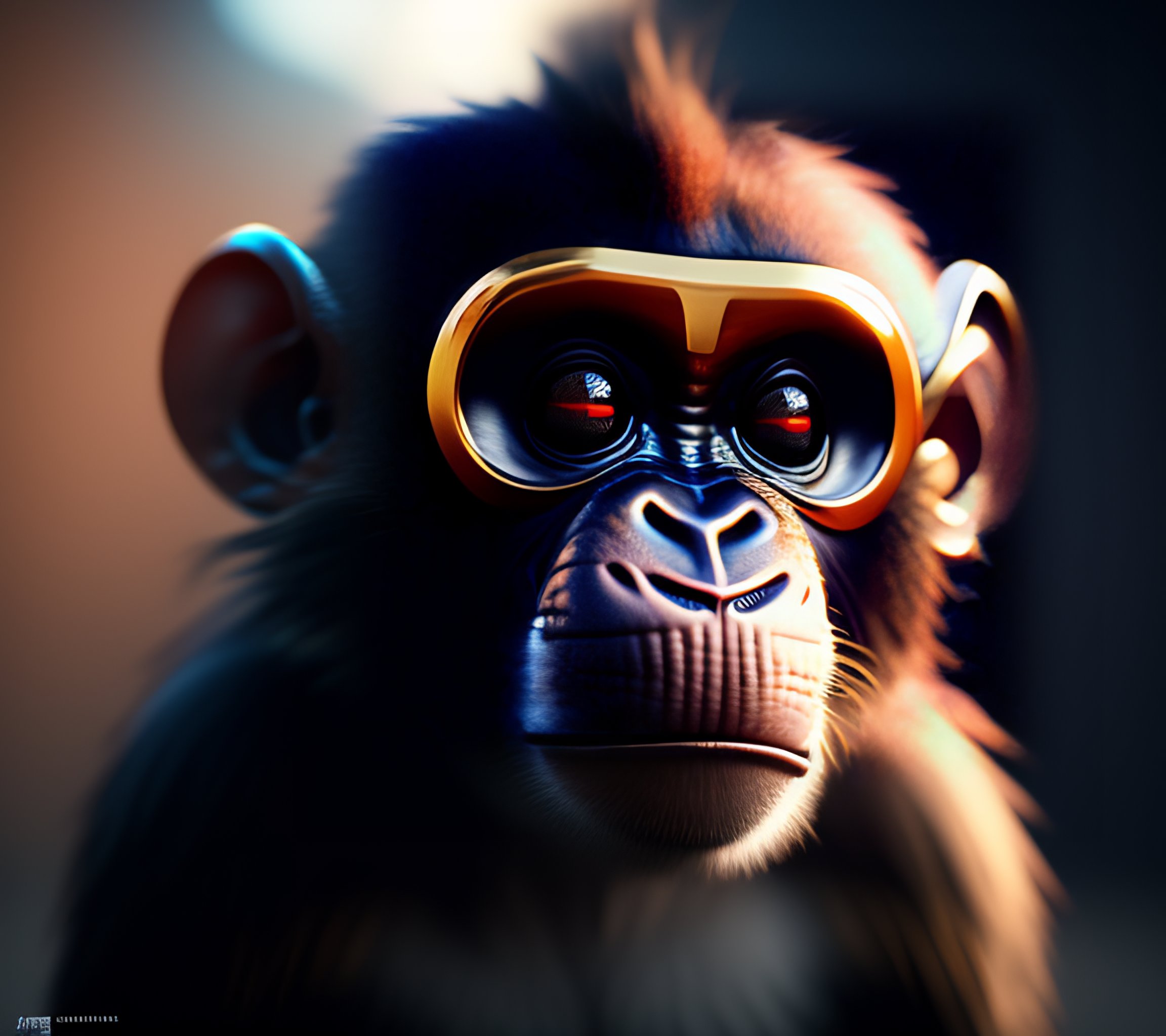 Lexica - Monkey can't see because he is covering his eyes with his ...