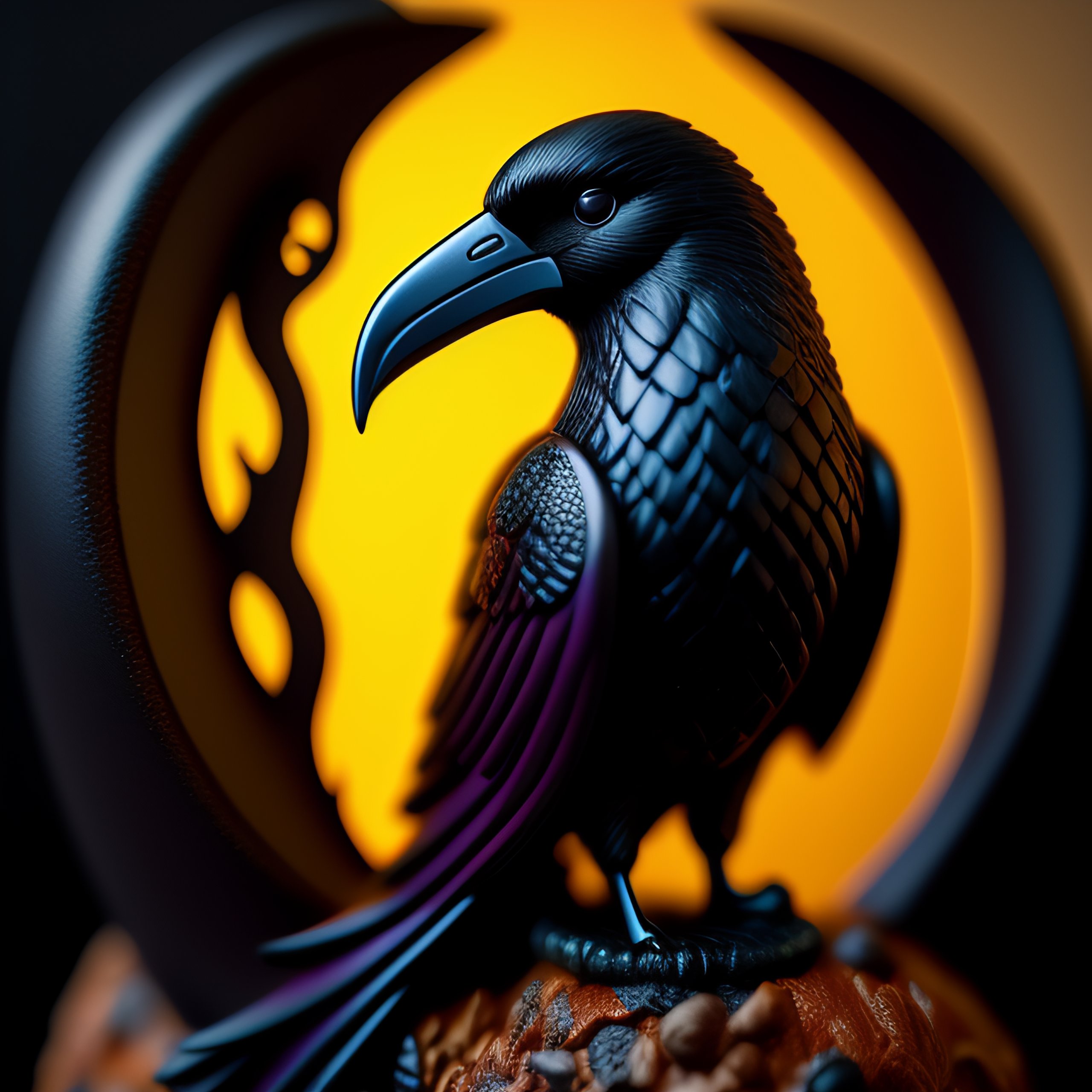 Lexica - Polymer clay fantasy Gothic raven