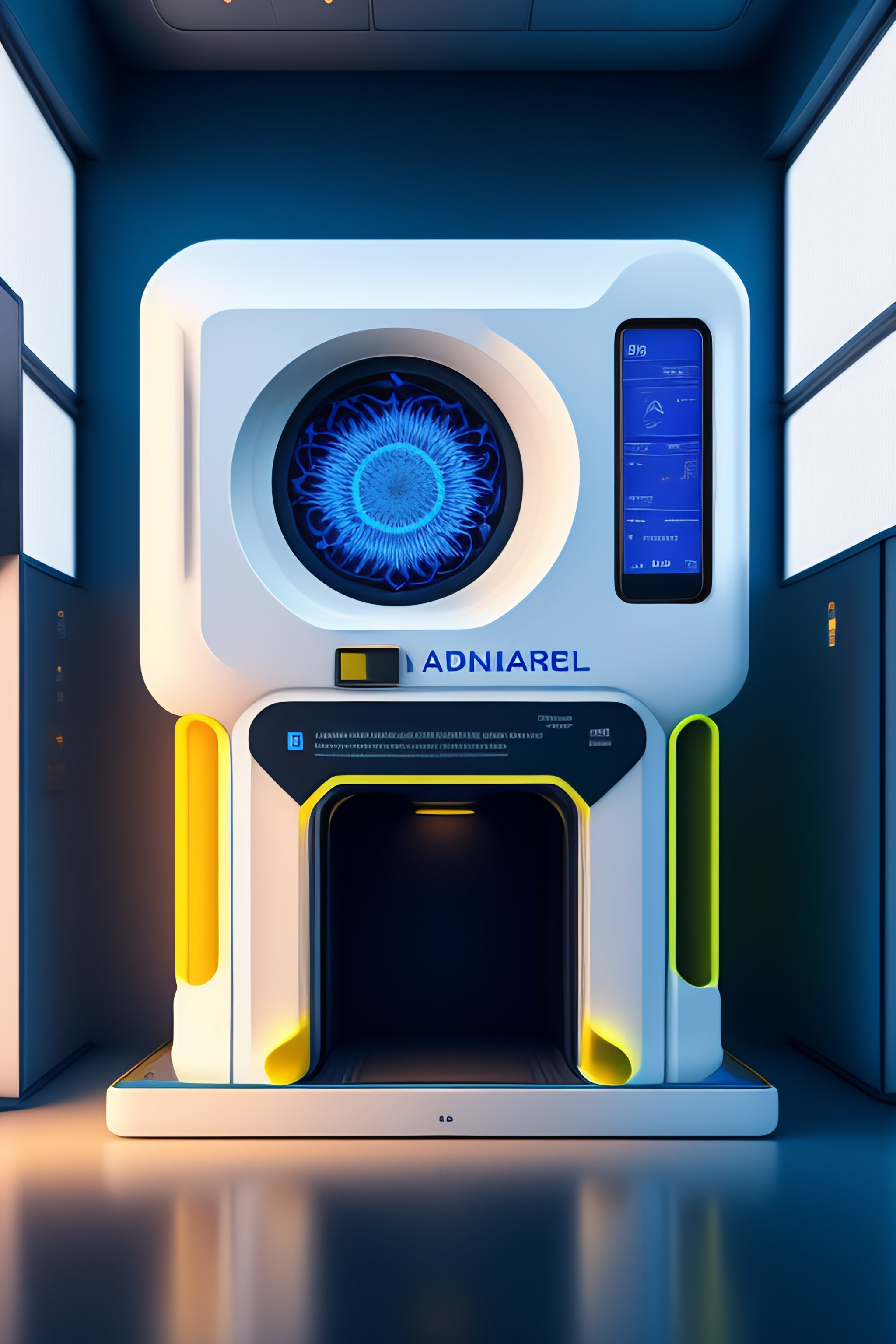 Lexica - Generate an image of a futuristic CT scanner room in the style ...