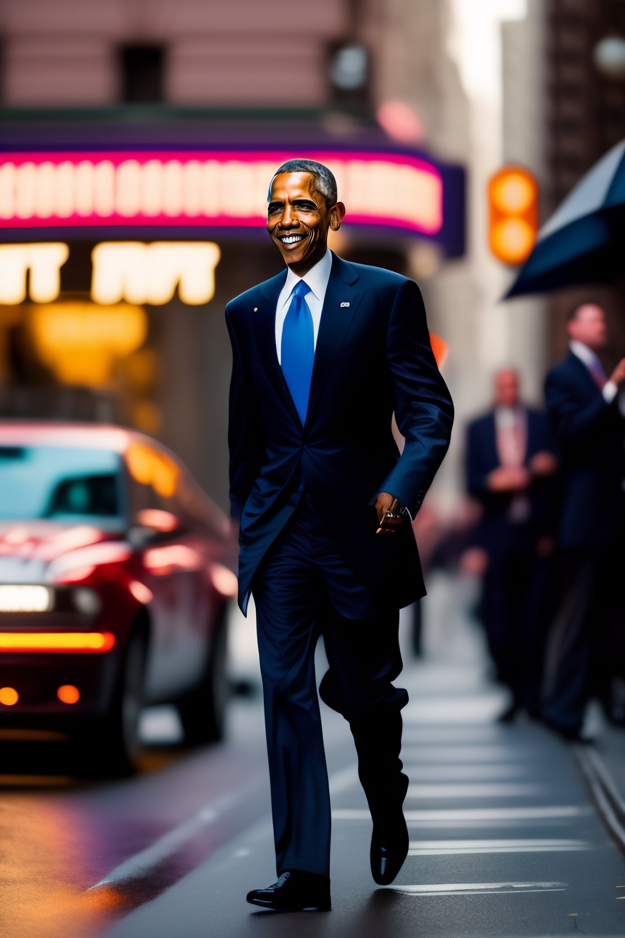 Lexica - Photo of Obama dancing in the streets of new york