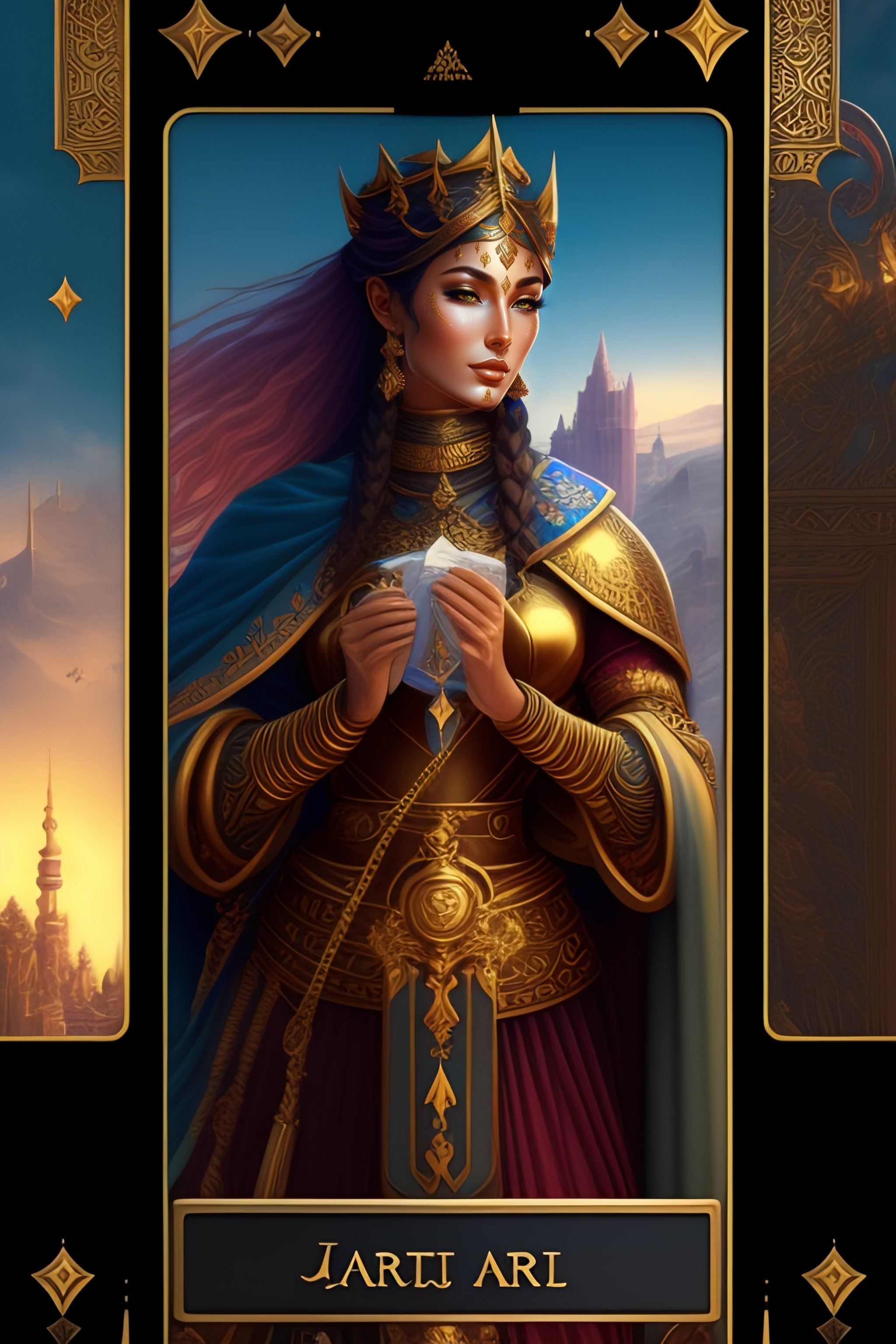 Lexica - Tarot Major arcana card, clean lines, card borders, art by ...