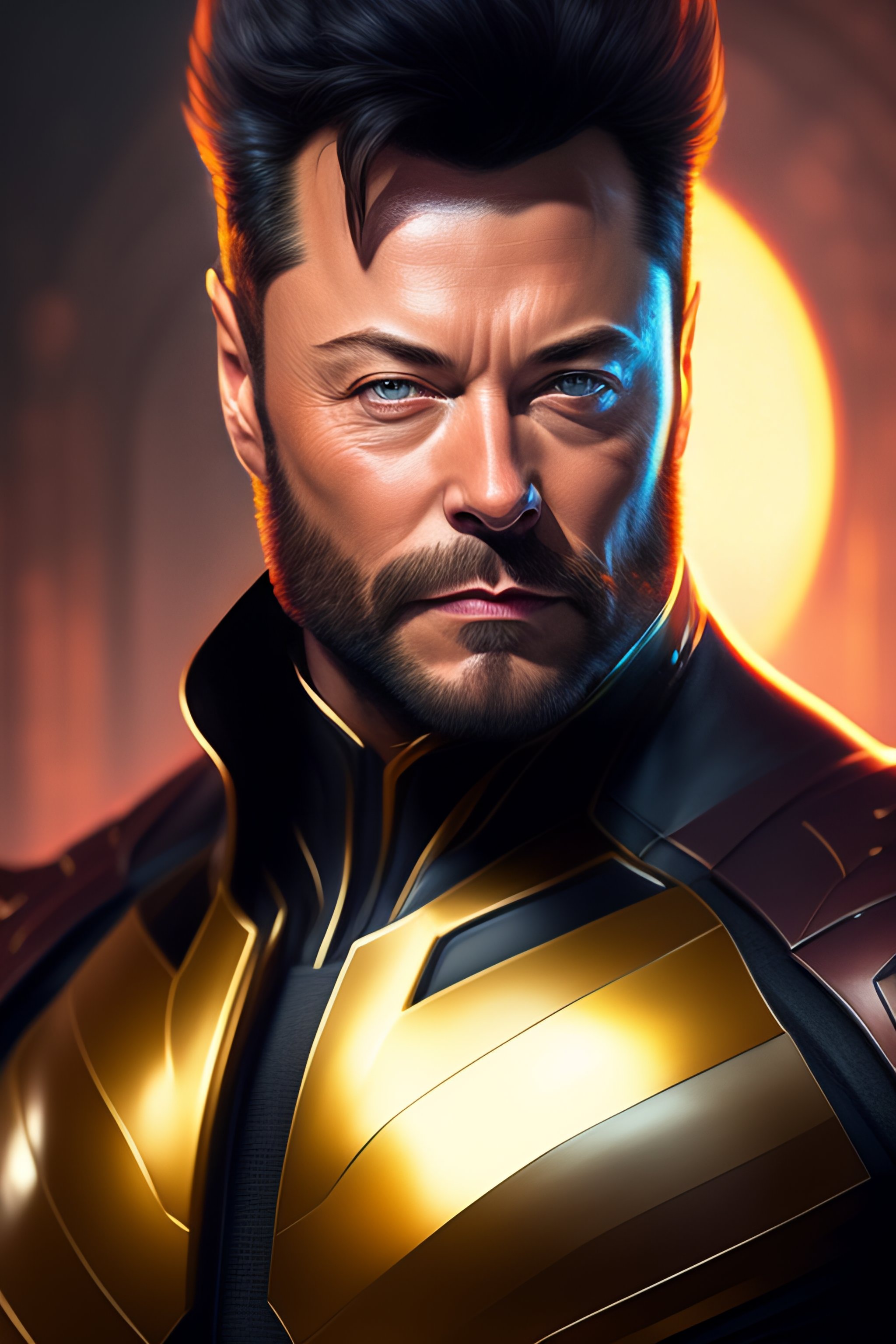Lexica - Elon musk as wolverine, realistic portrait, symmetrical ...