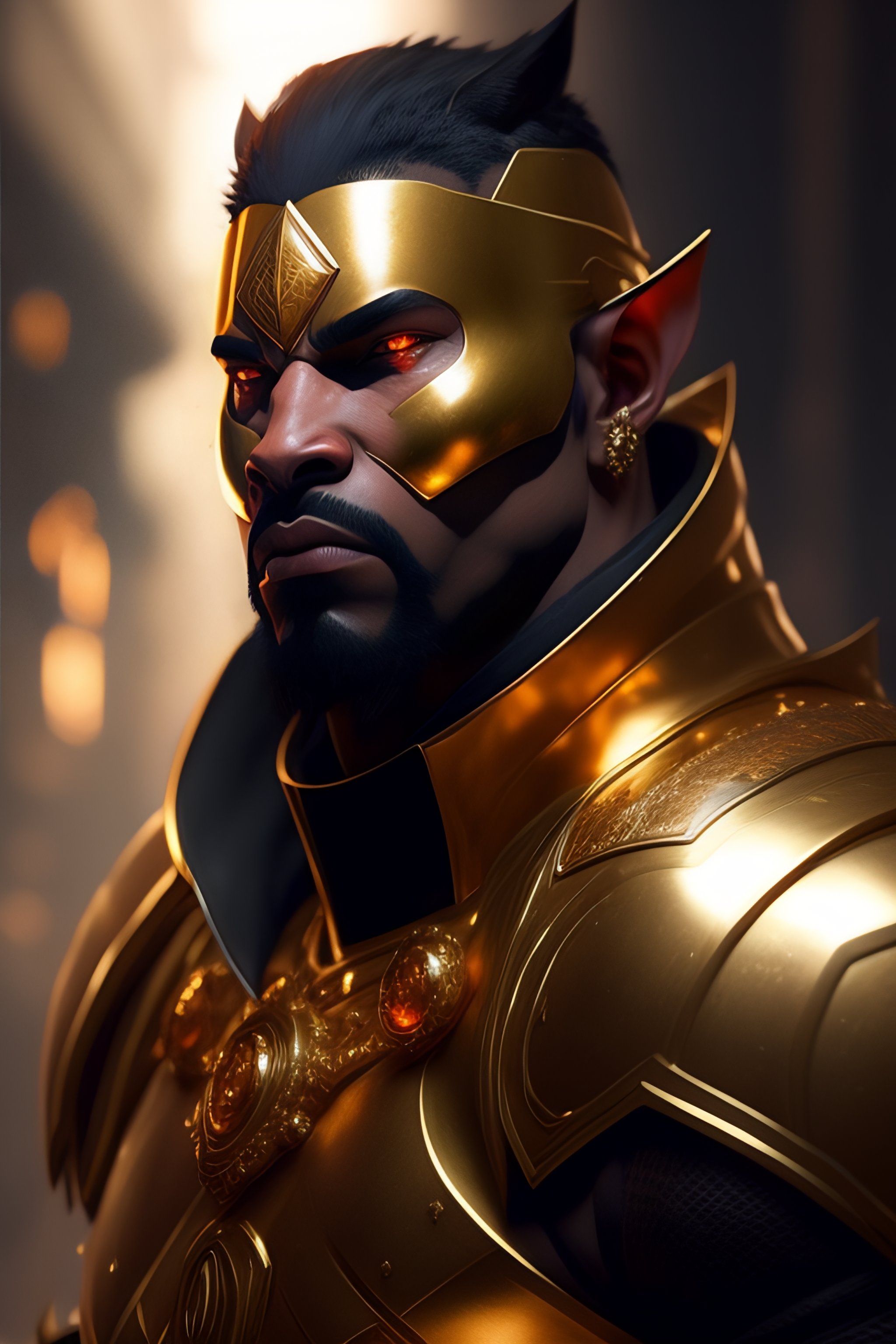 Lexica - A portrait of humanoid pig man with a scar on their eye ...