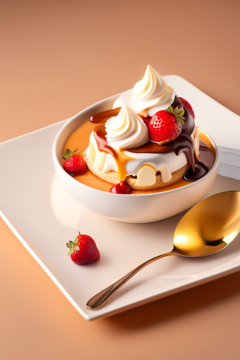 Lexica - /imagine prompt: A tempting banana split dessert, with one ...