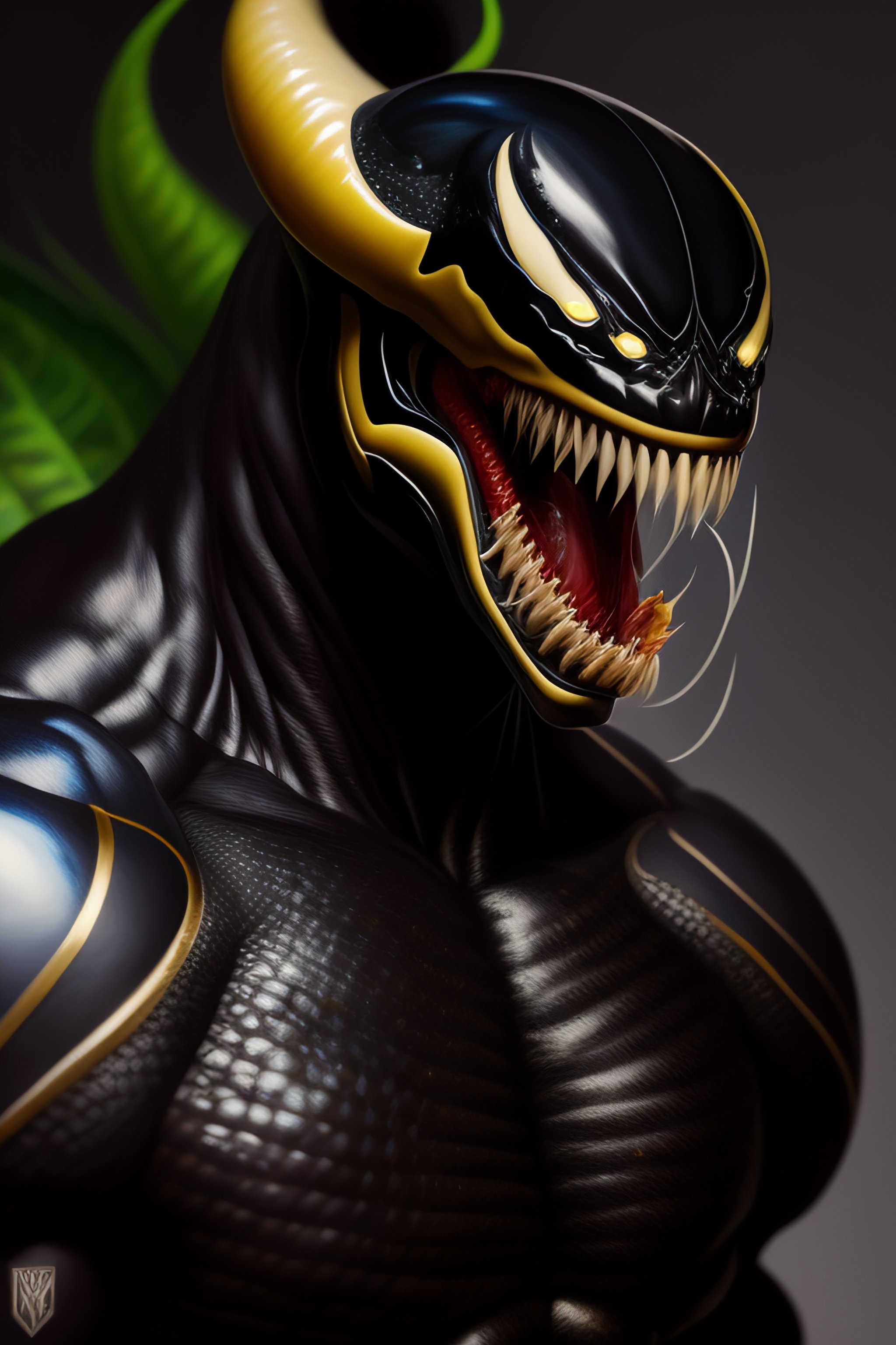 Lexica - A realistic painting of venom by Raffaello Sanzi depicting the ...