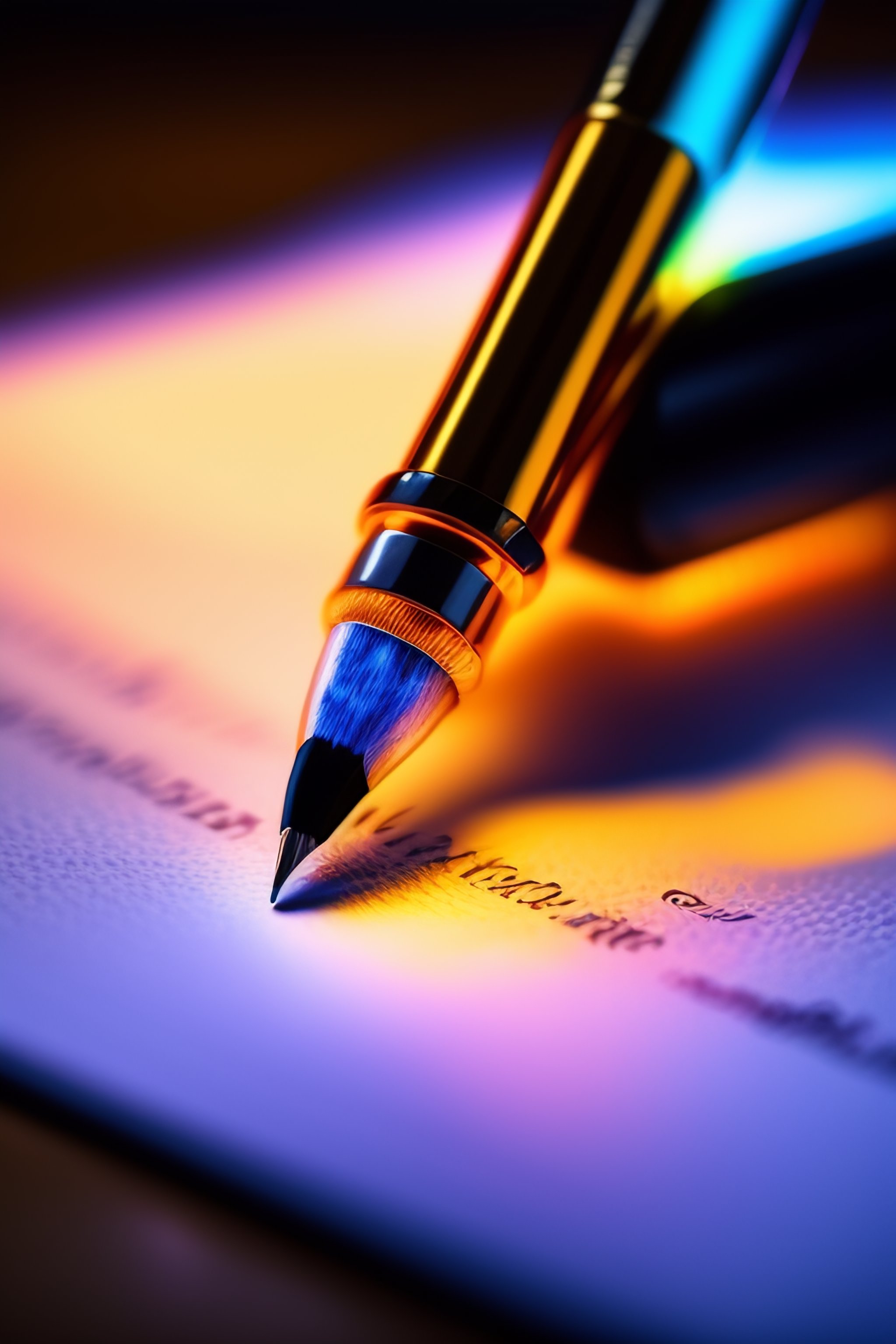 Lexica - Writing with a pen that uses glowing ink