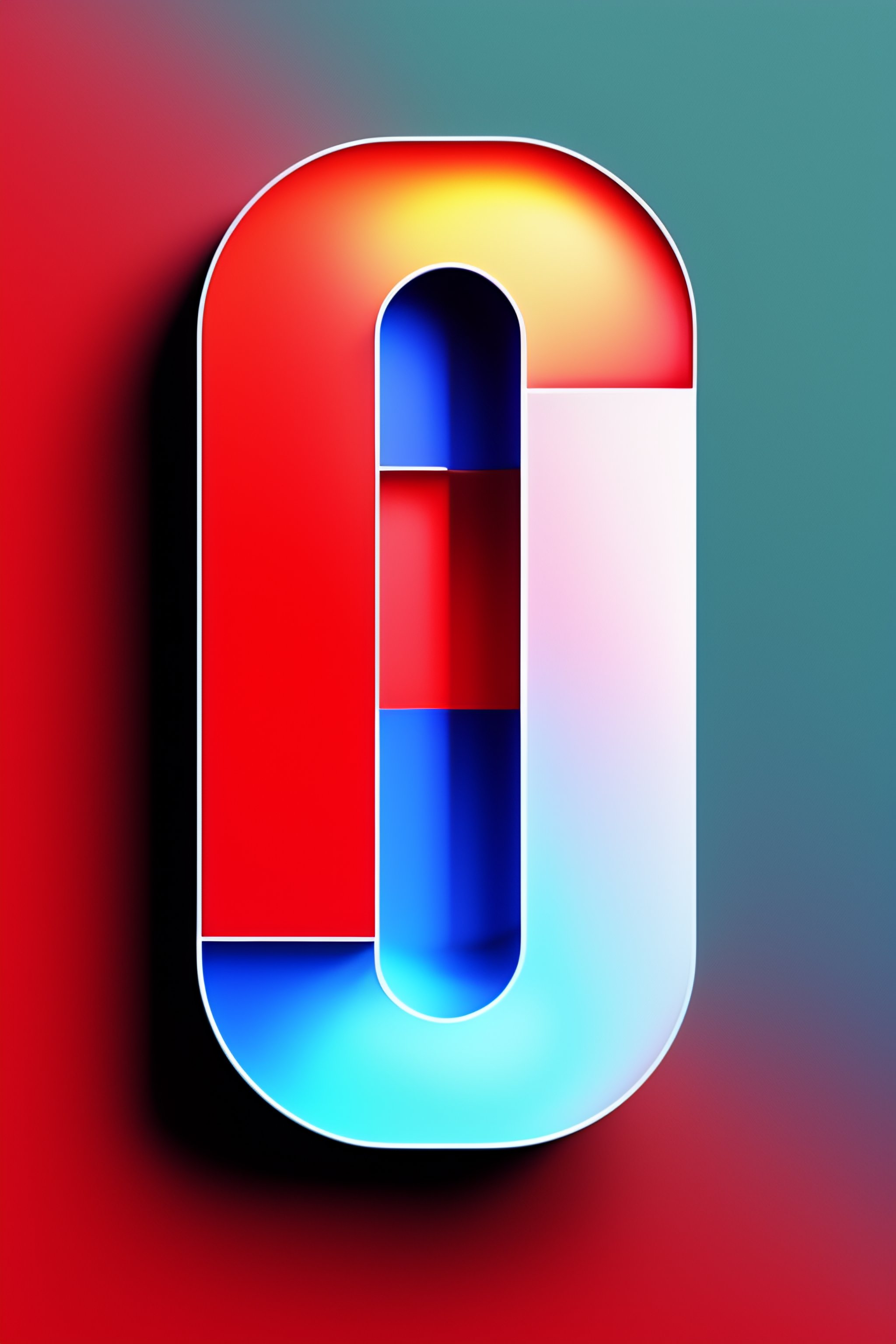 Lexica - R letter , red and blue, logotype, gradient