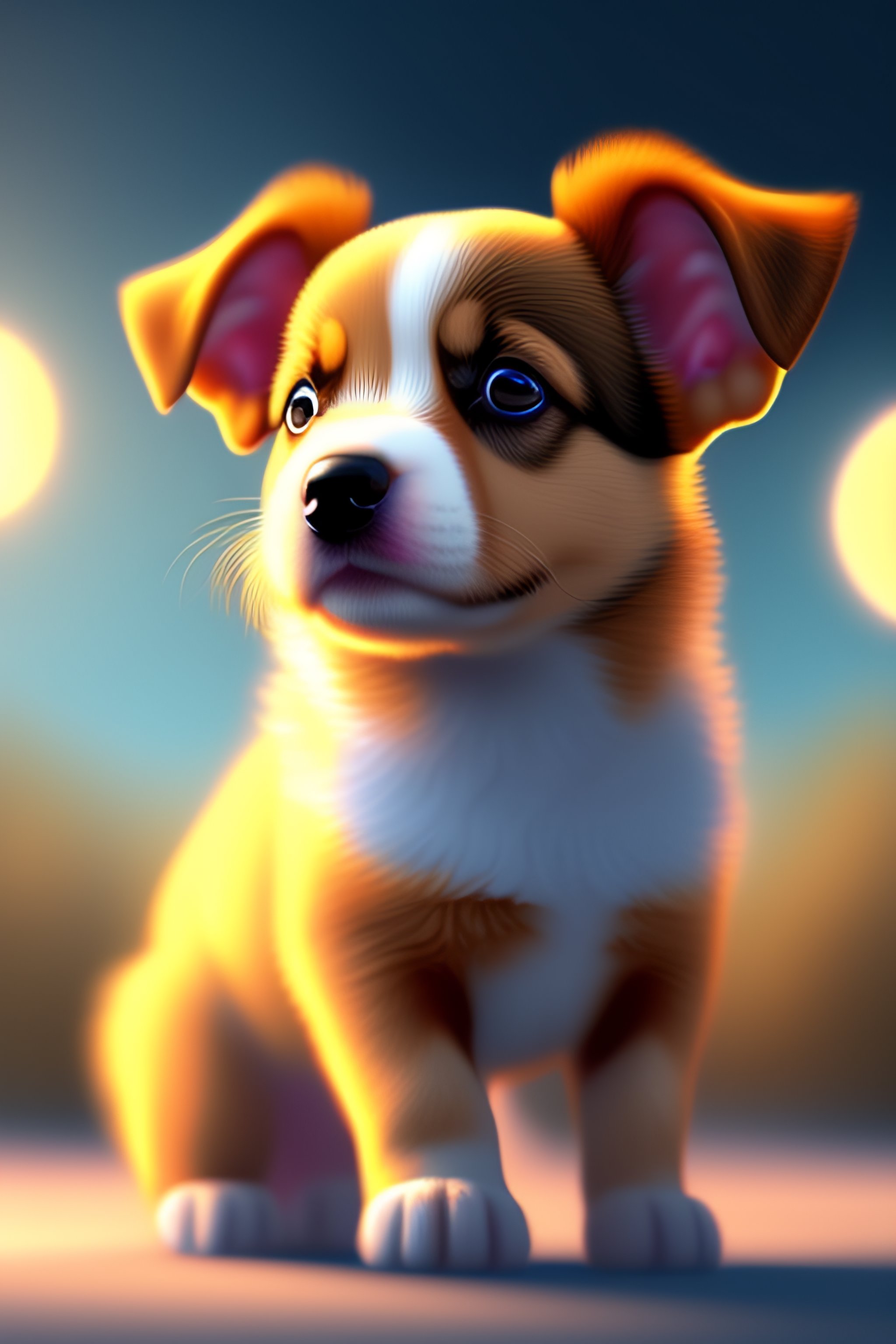 Lexica - Very cute illustration for a cute puppy, digital art, highly ...
