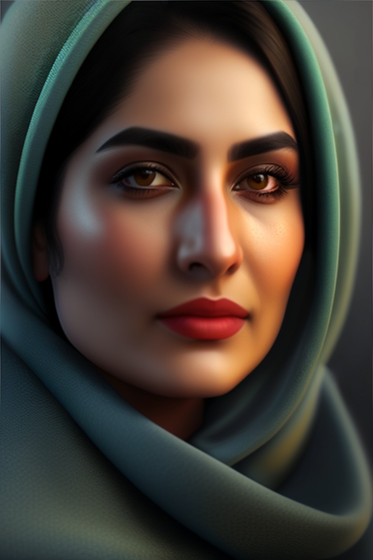 Lexica - Iranian woman with a round fat face, crying, sad sad very sad ...