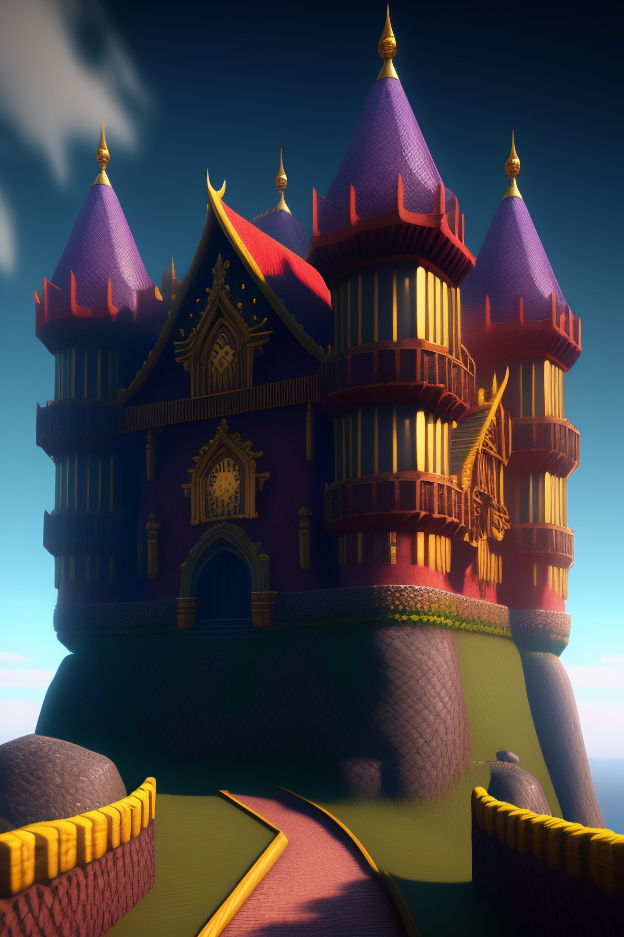 Lexica - Demon castle, highly detailed, realistic, HD, 8K