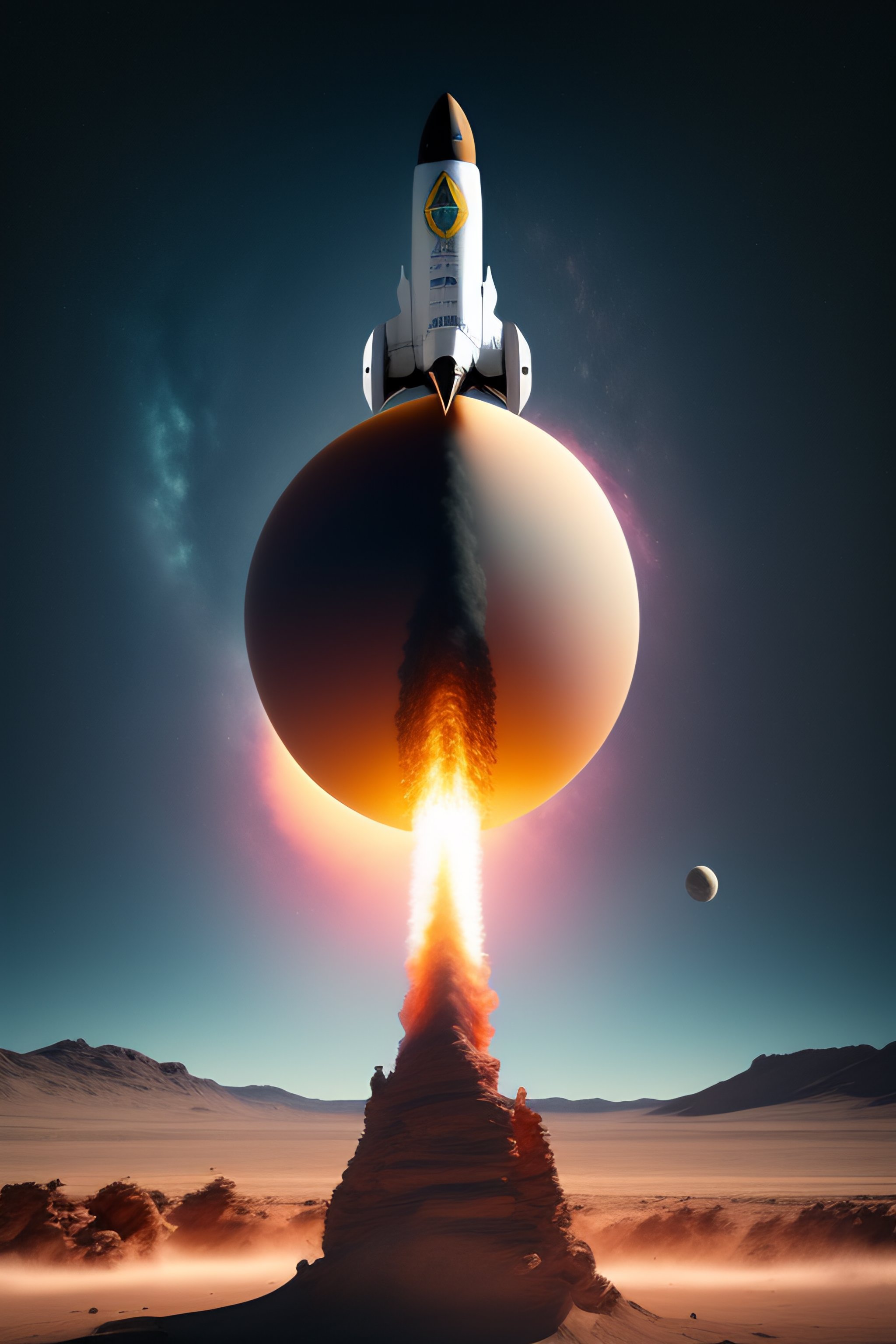 Lexica - Rocket exploding on venus