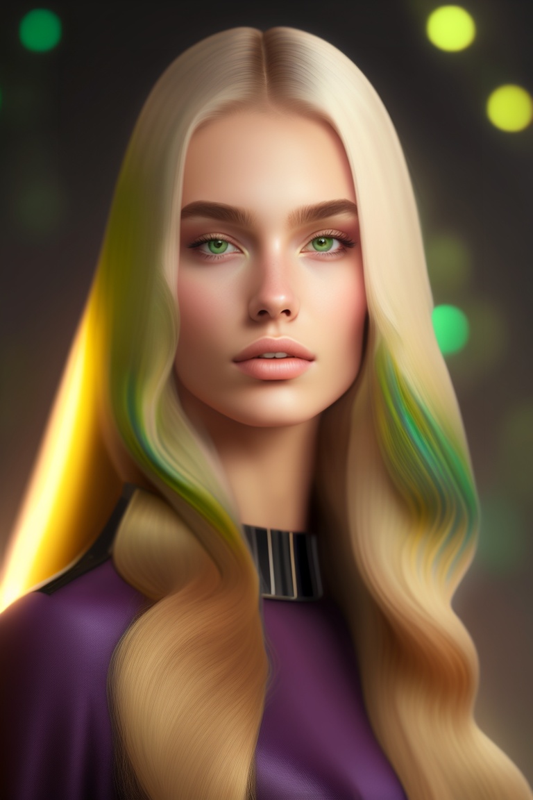 Lexica - Brunette with long dyed blonde hair, 21 years old, 165 cm tall ...