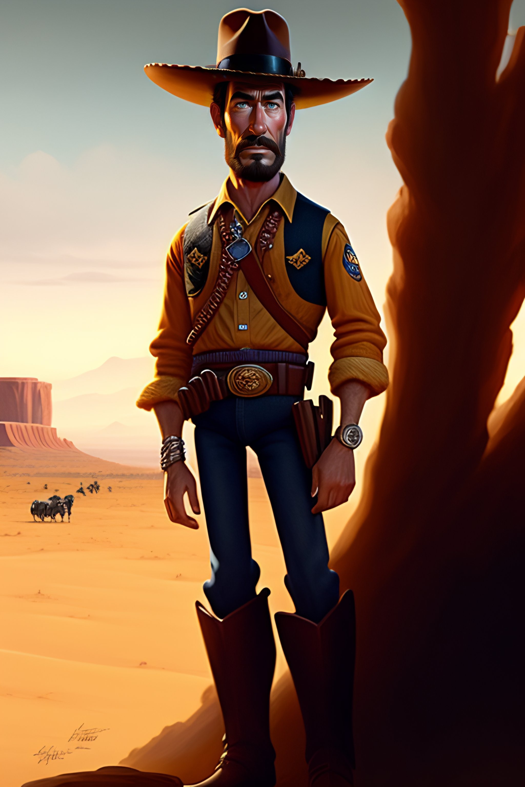 Lexica - Woody from Toy Story on a The Good, the Bad, The Ugly movie ...