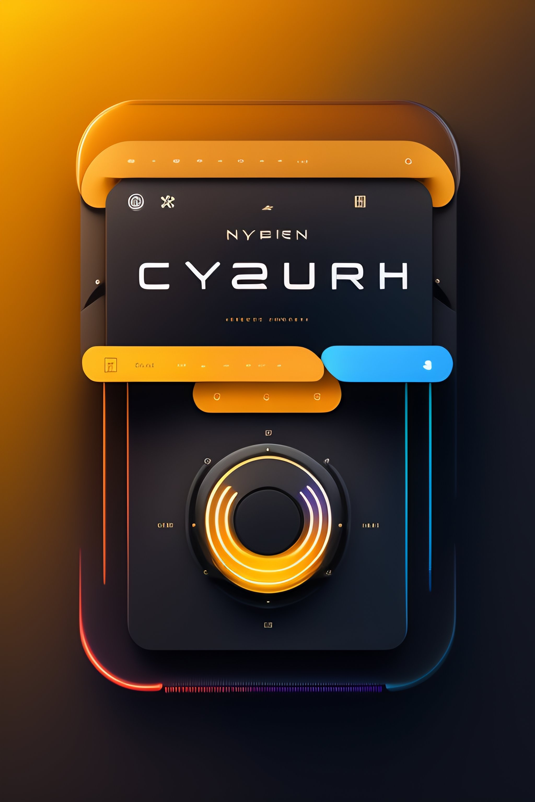 Lexica - Cybernetic, high tech SVG logo of a UI kit called CYBRUI