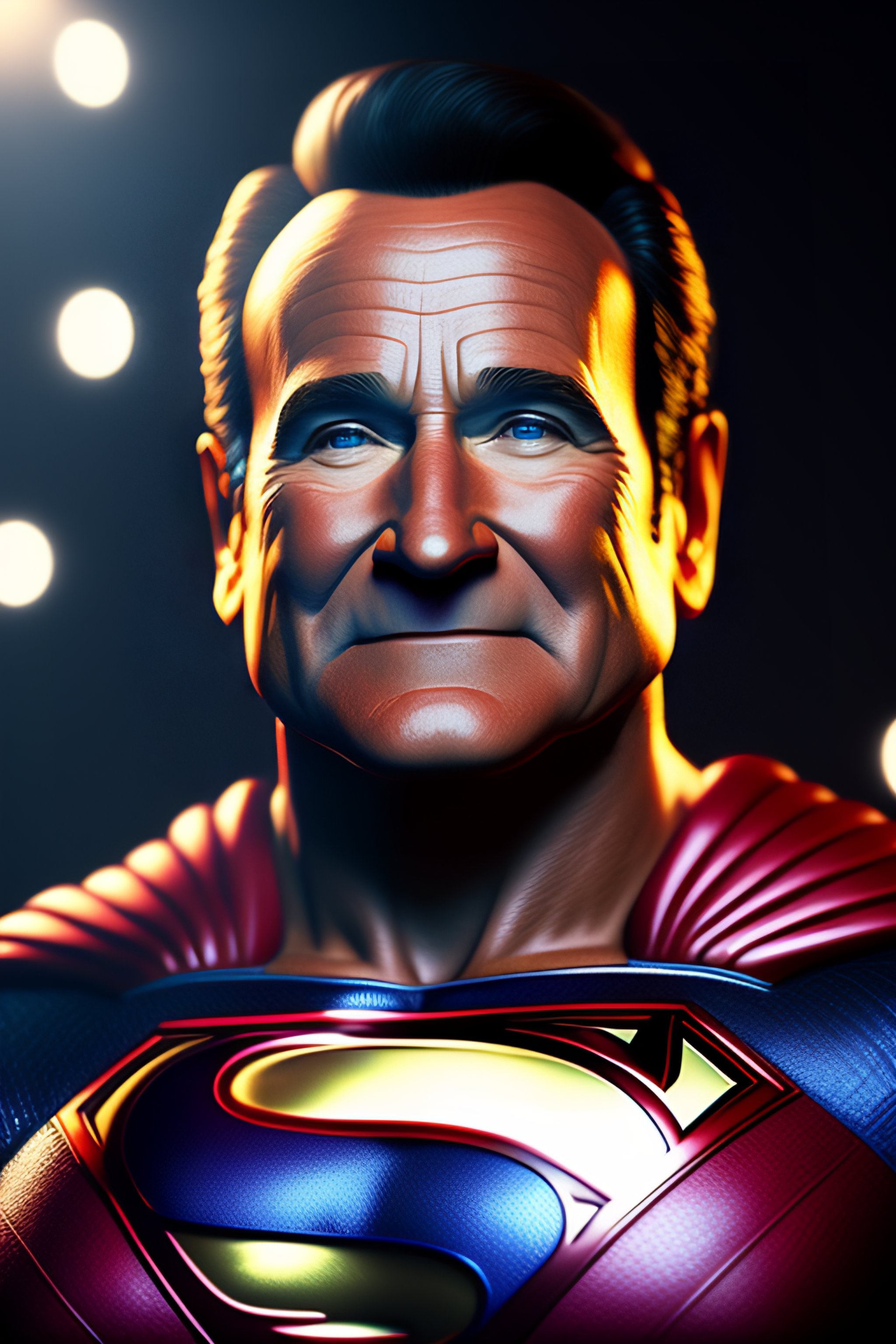 Lexica - Highly detailed potrait of robin williams in superman suit ...