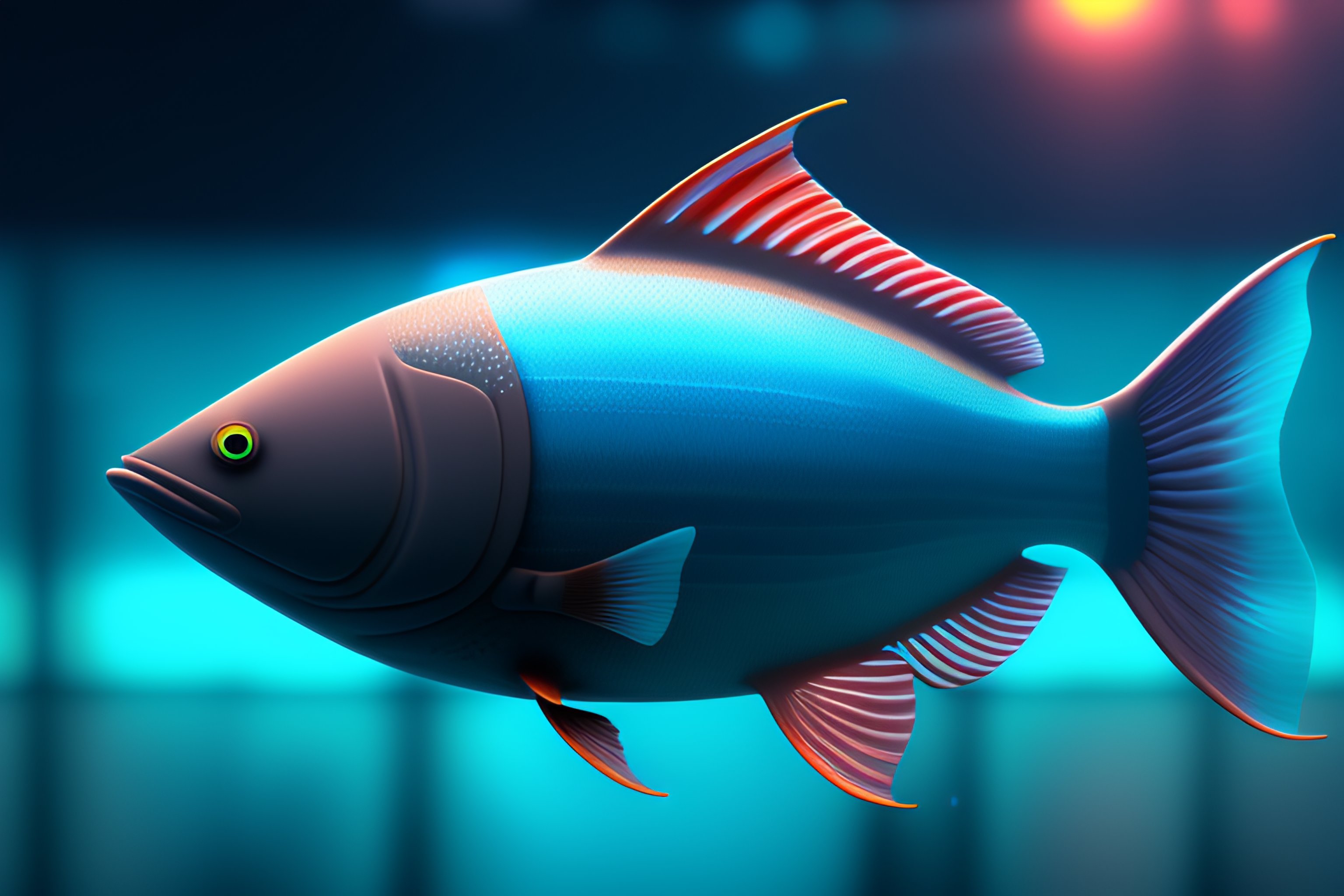 Lexica - Futuristic fish in the ocean, cyberpunk style, realism, 4k ...