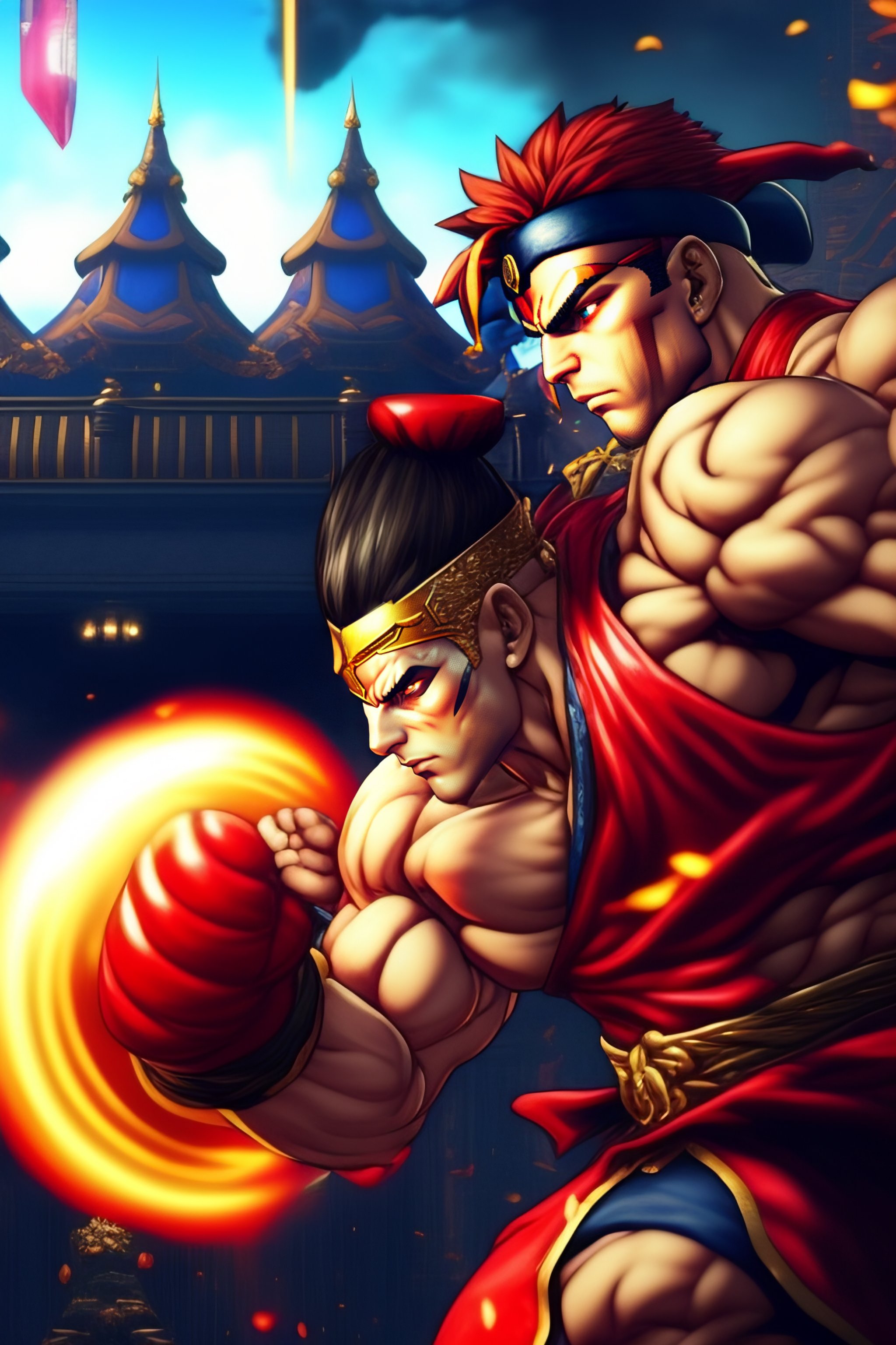 Lexica - Happy new year street fighter style capcom