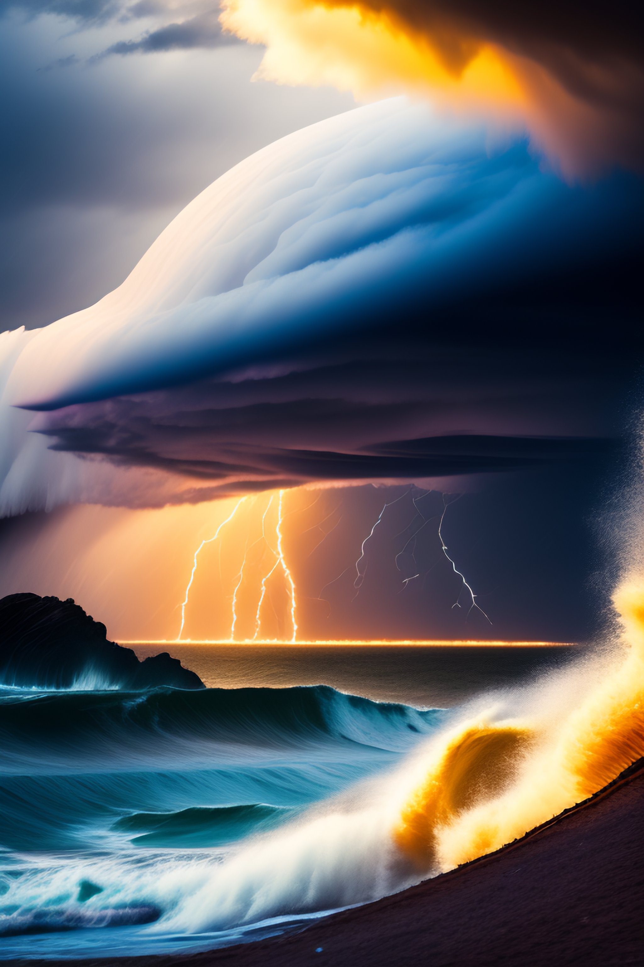 Lexica - A storm with a a man fighting