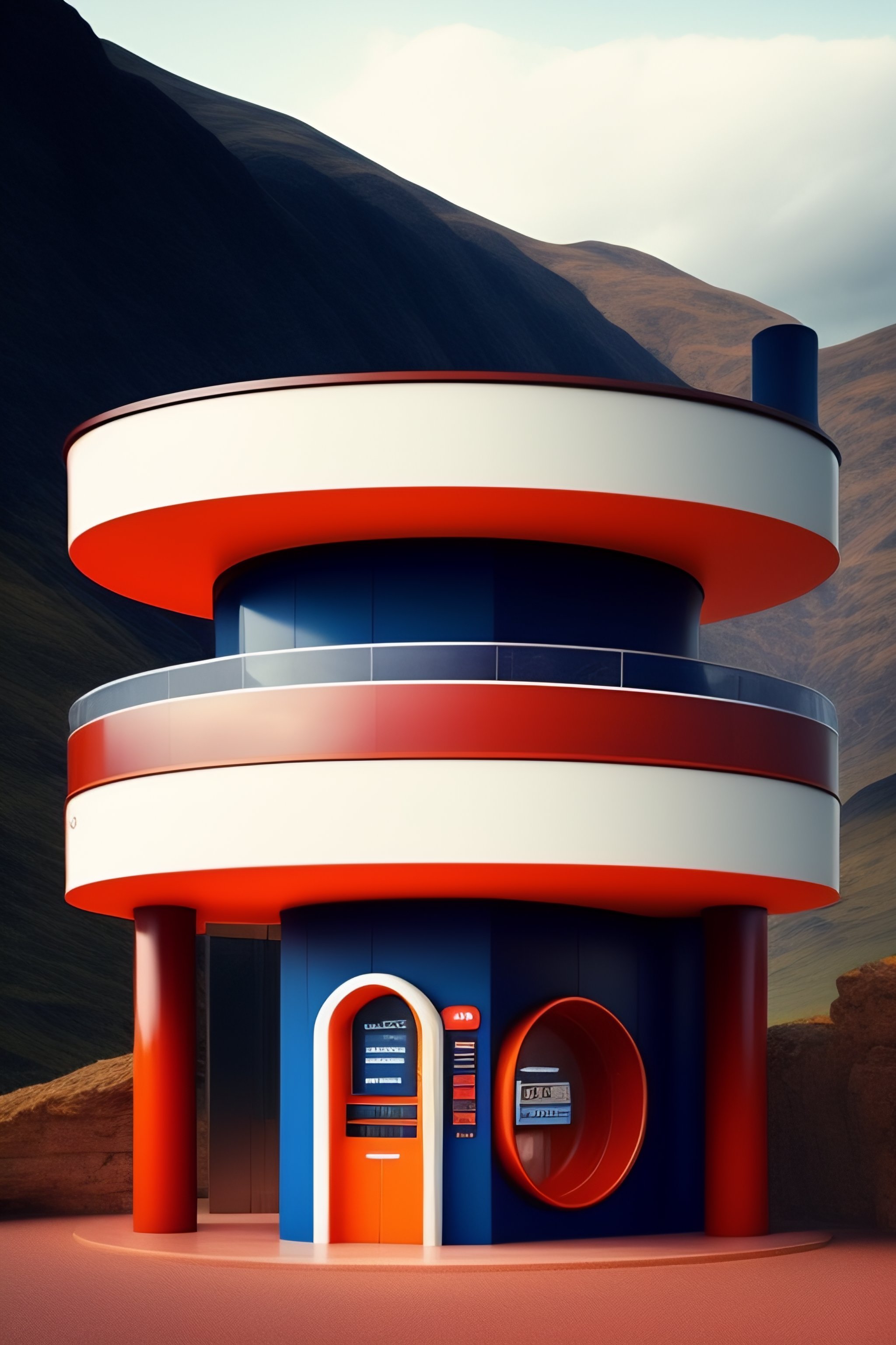 Lexica - Futuristic service station renewable low carbon fuels white ...