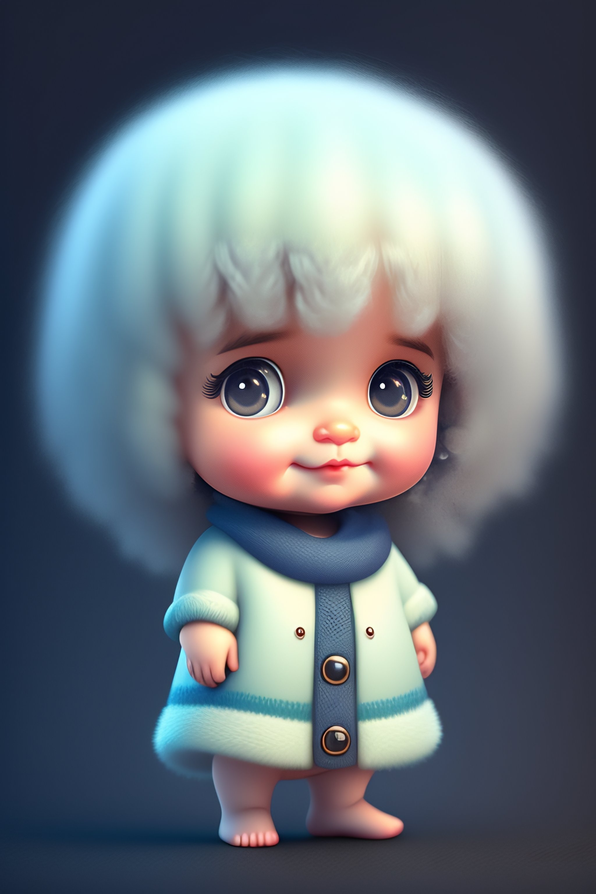 Lexica - Design me a small, cute, fluffy and charming fictional baby ...