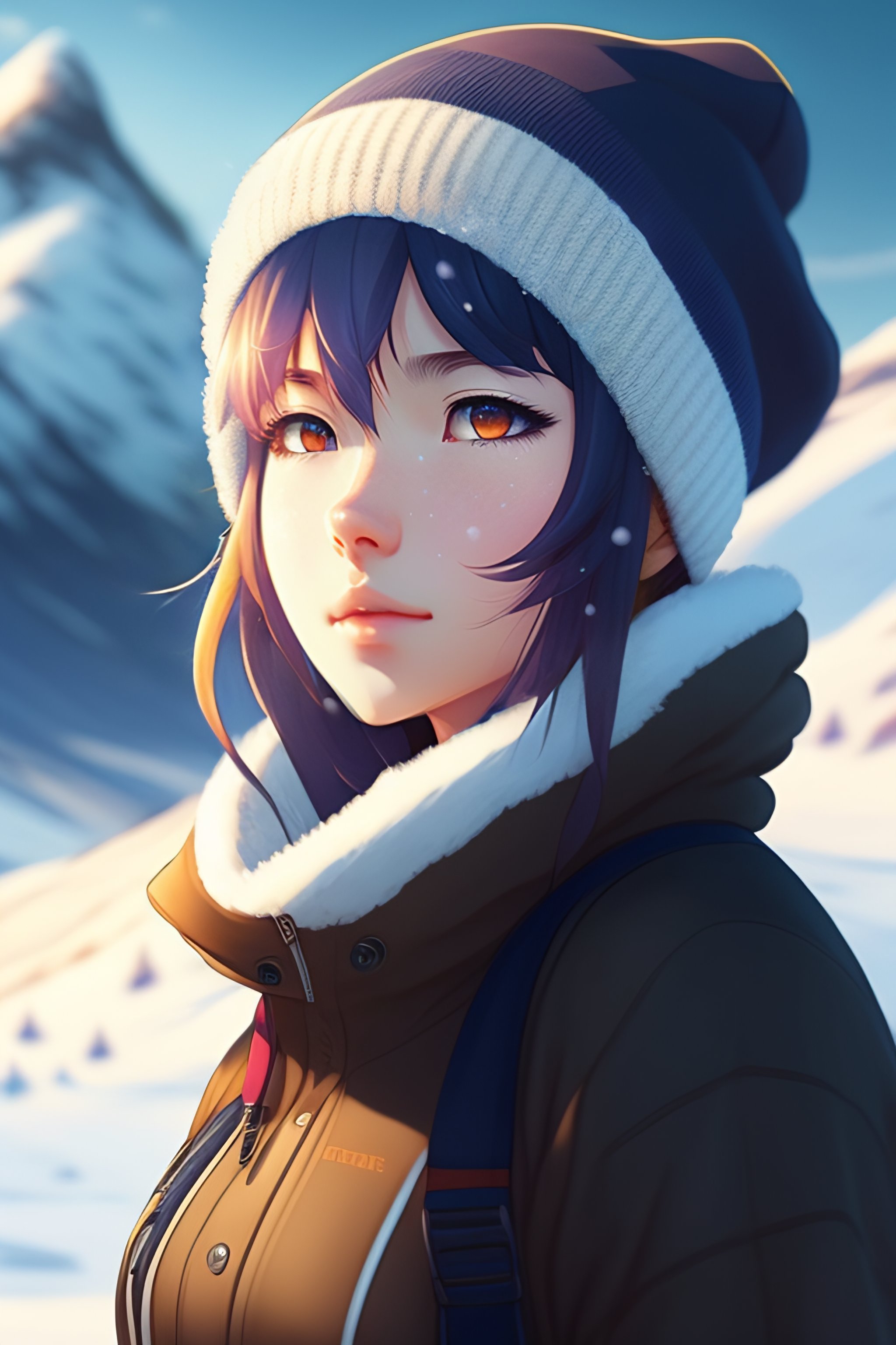 Lexica - Anime portrait of a 17 years old girl with blue short hair, a ...