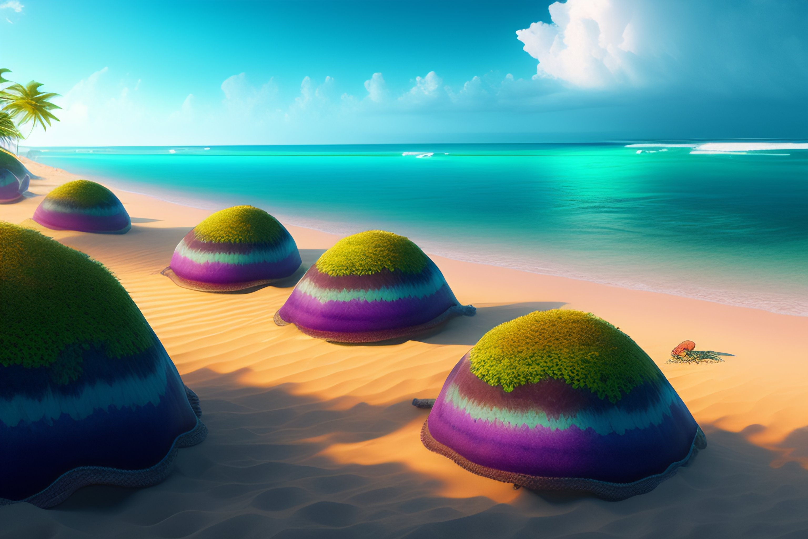 Lexica - Giant shells clams monsters and coconut crabs on tropical ...