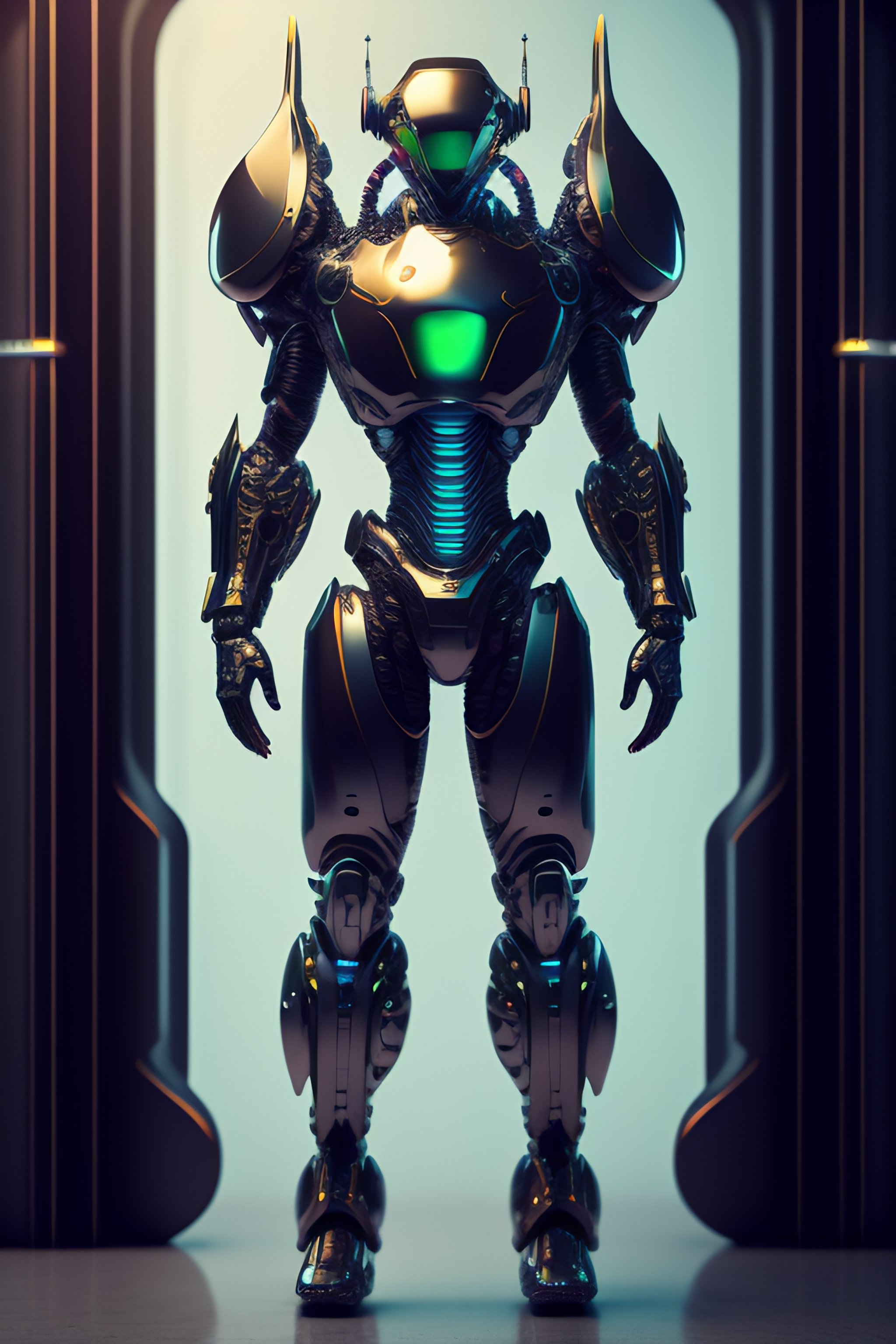 Lexica - Alien biomechanic, full body cinematic style digital art ...