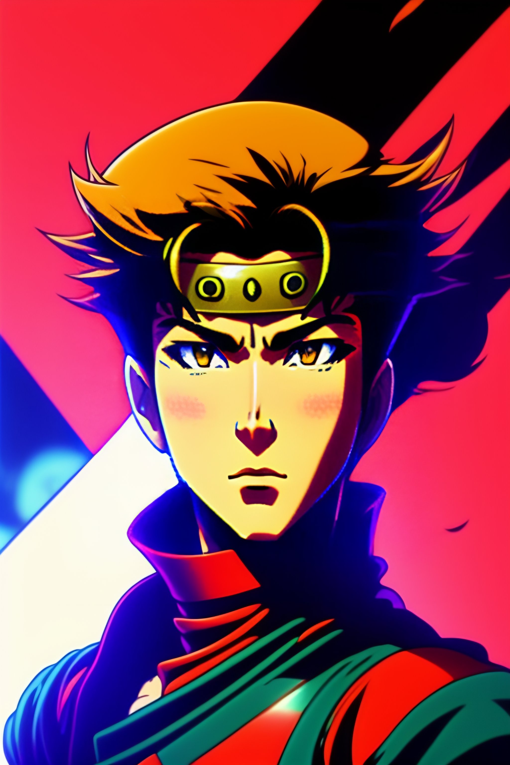 Lexica - Vintage 90's anime style. action hero with sword., sci-fi.