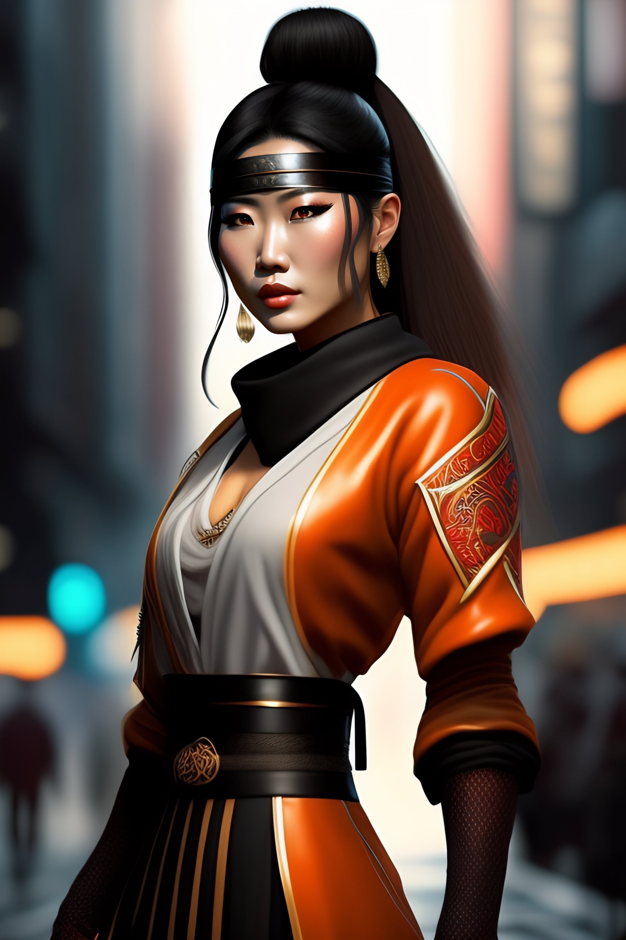 Lexica - Concept art of a japanese ninja woman, street style fashion ...