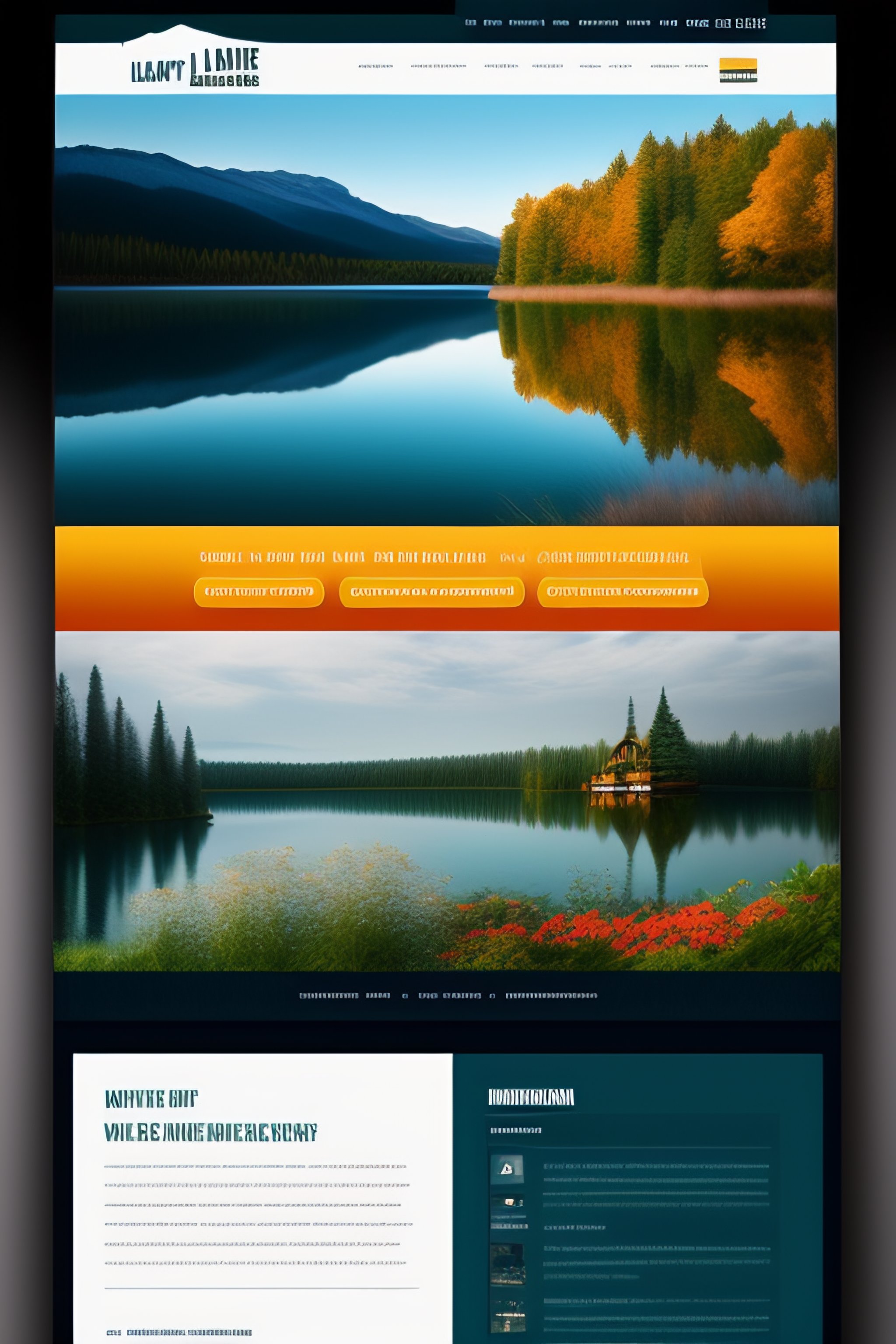 Lexica - Fishing lake website design concept