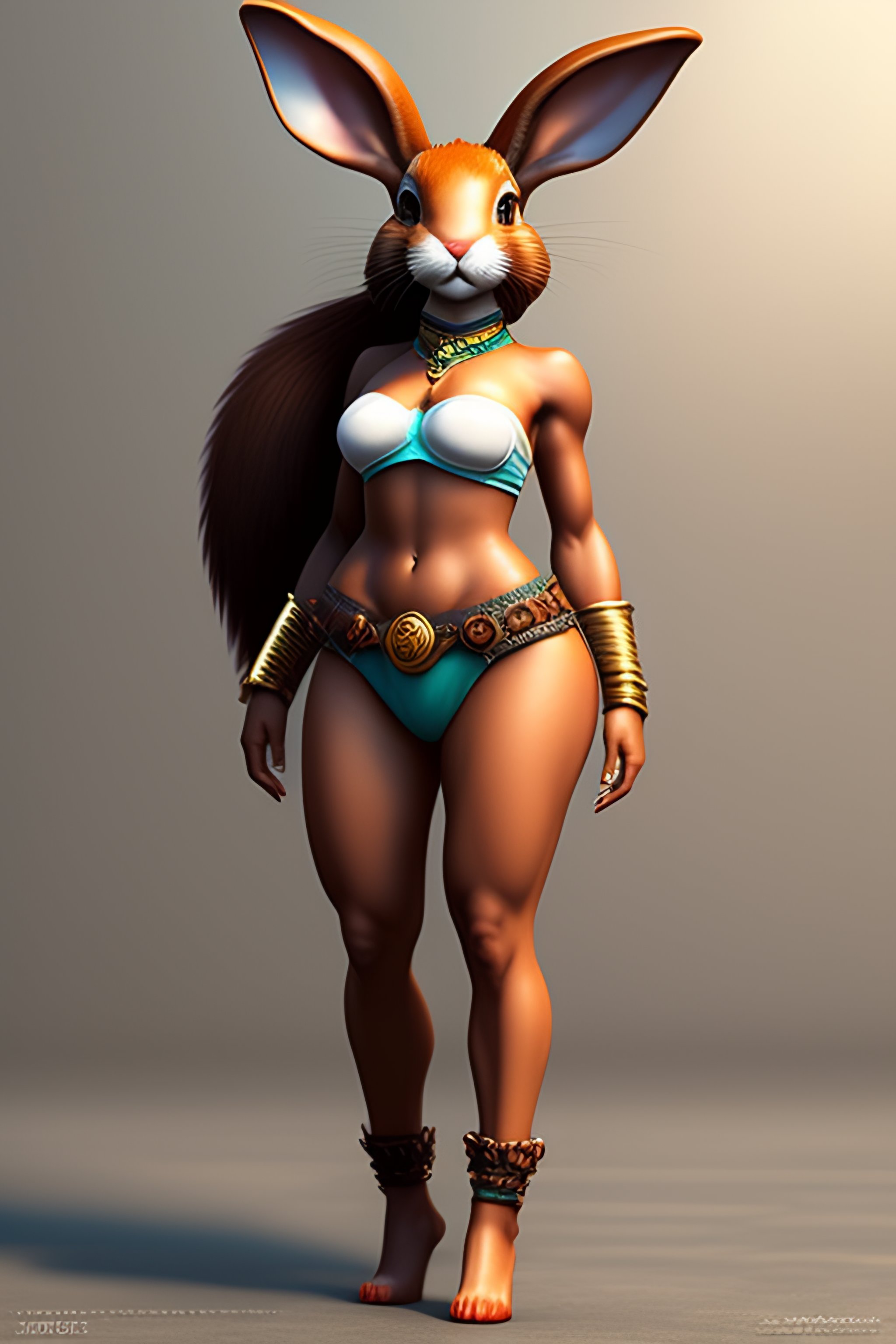 Lexica - Female proportion anthro bunny