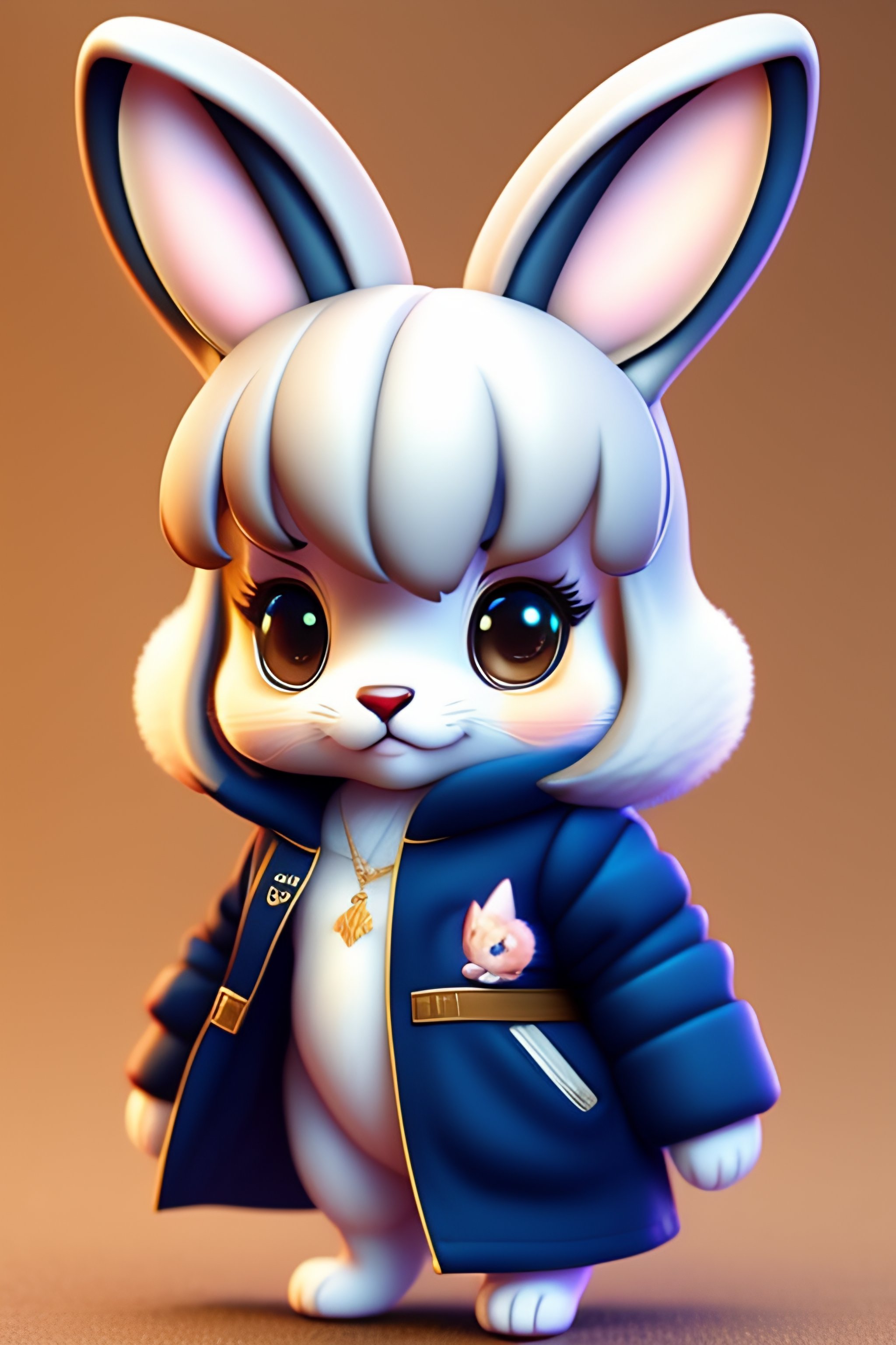 Lexica - Cute and adorable cartoon anthropomorphic rabbit in delivery ...