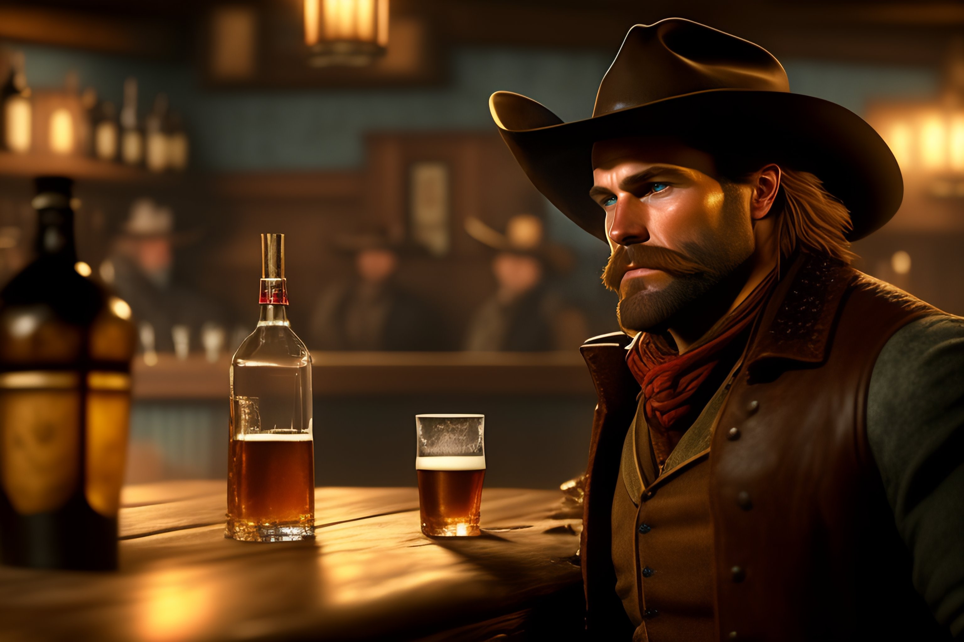 Lexica - Arthur Morgan enters the Valentine bar, a rough and rowdy ...
