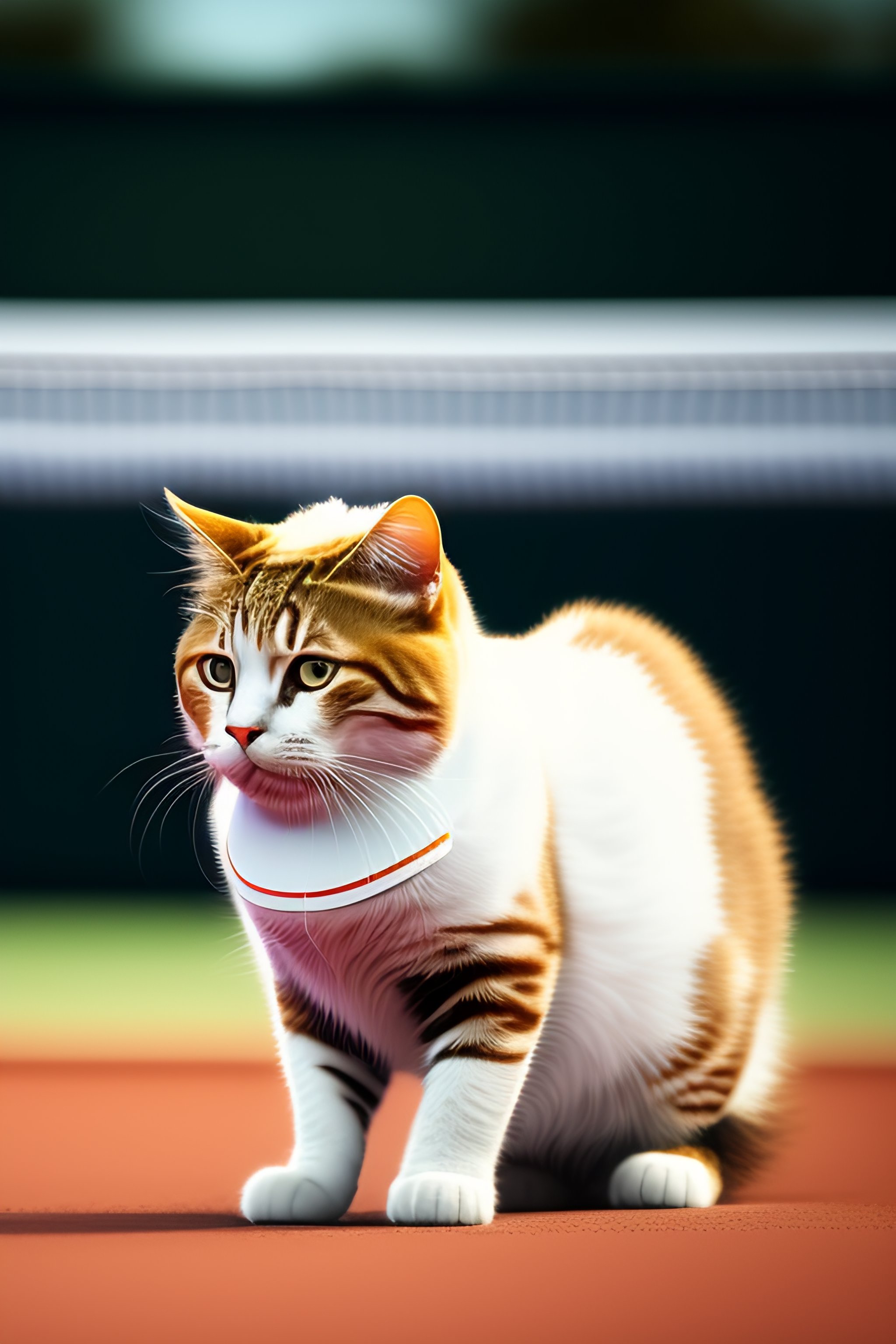 Lexica - Garfield cat playing tennis at wimbeldon central court dressed ...