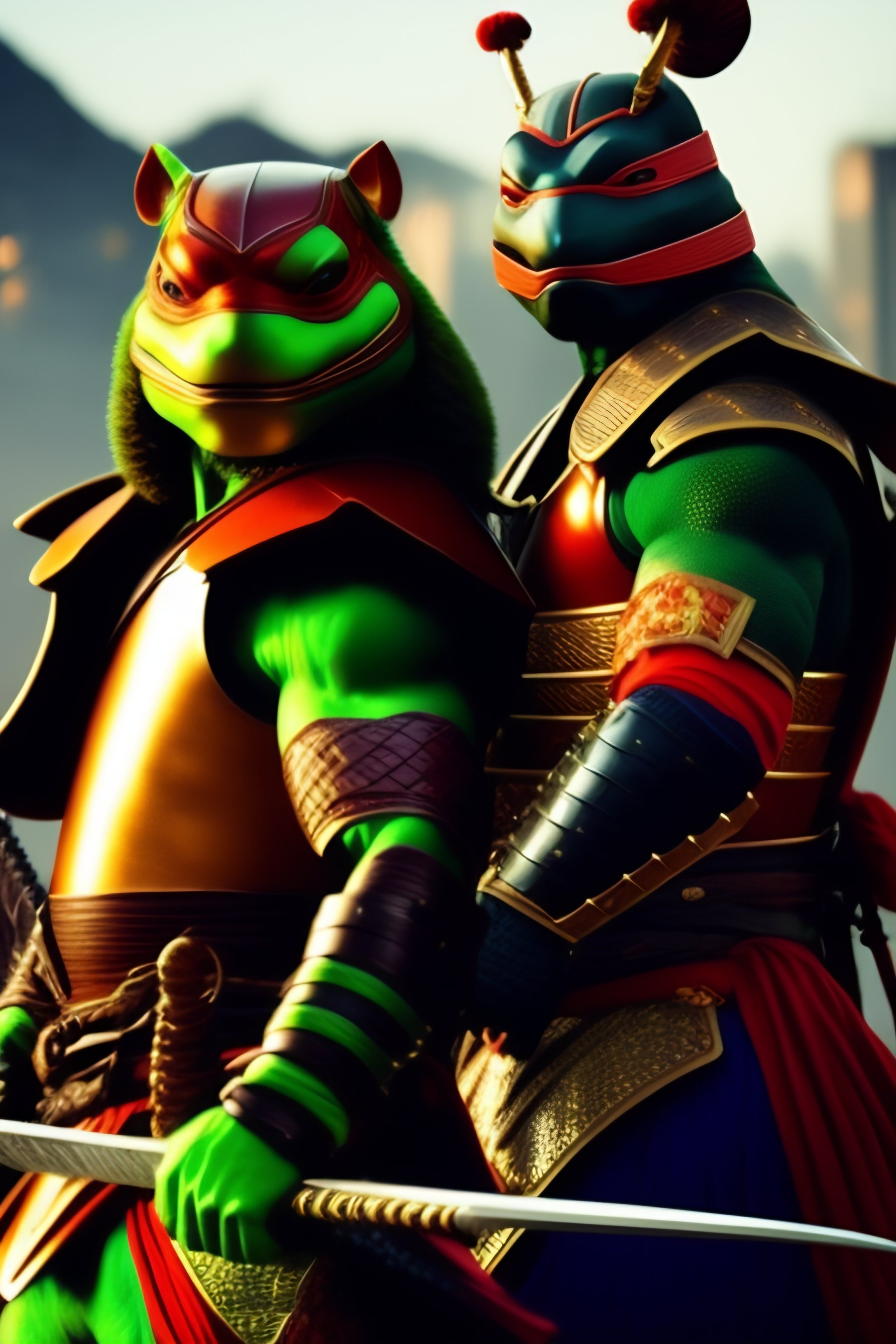 Lexica - Make picture ninja turtles as samurai