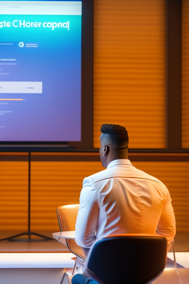 Lexica - Presenter sitting in a well-lit room, with a whiteboard or a ...