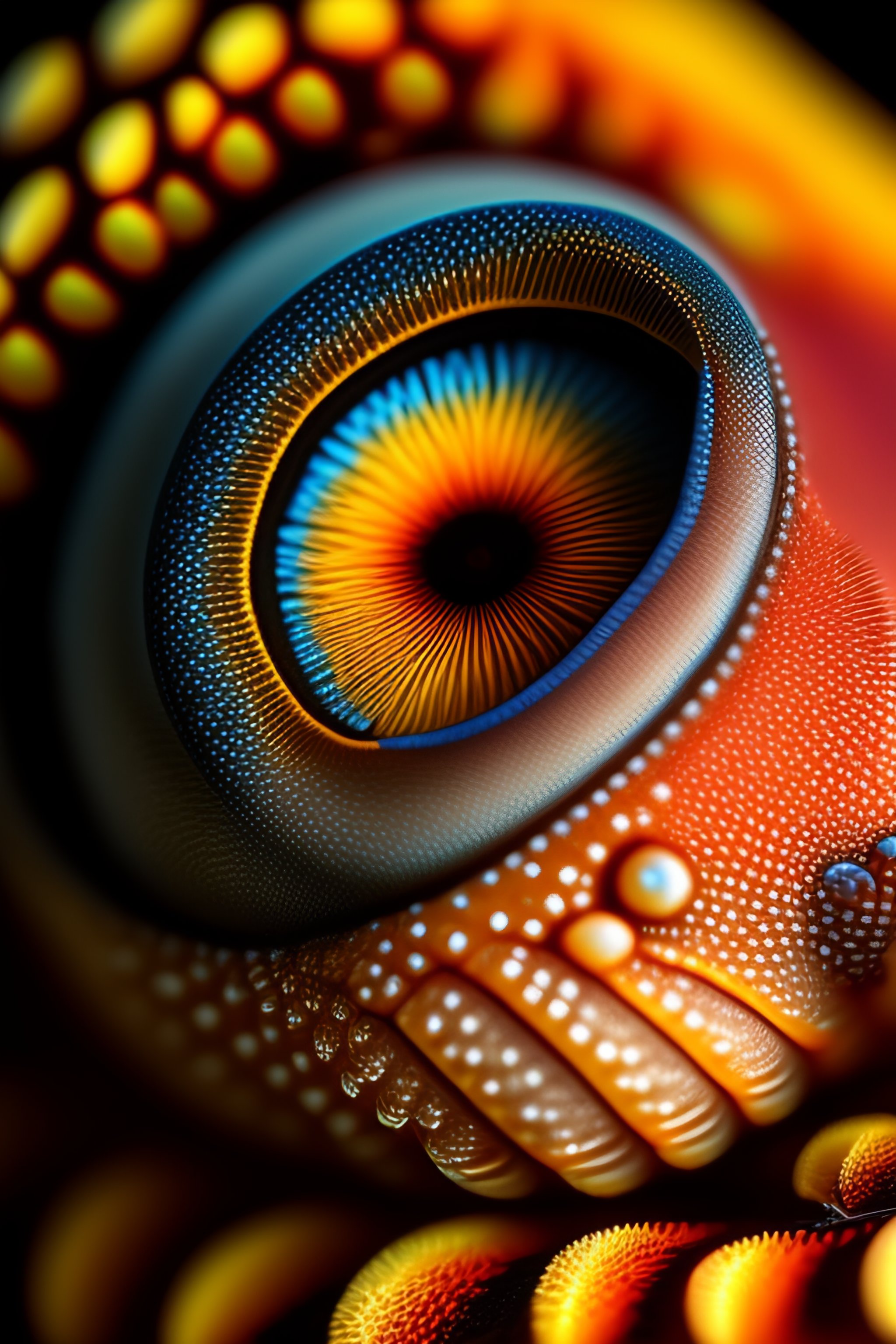 Lexica - Gecko foot detail scale macro cells skin eyes complex