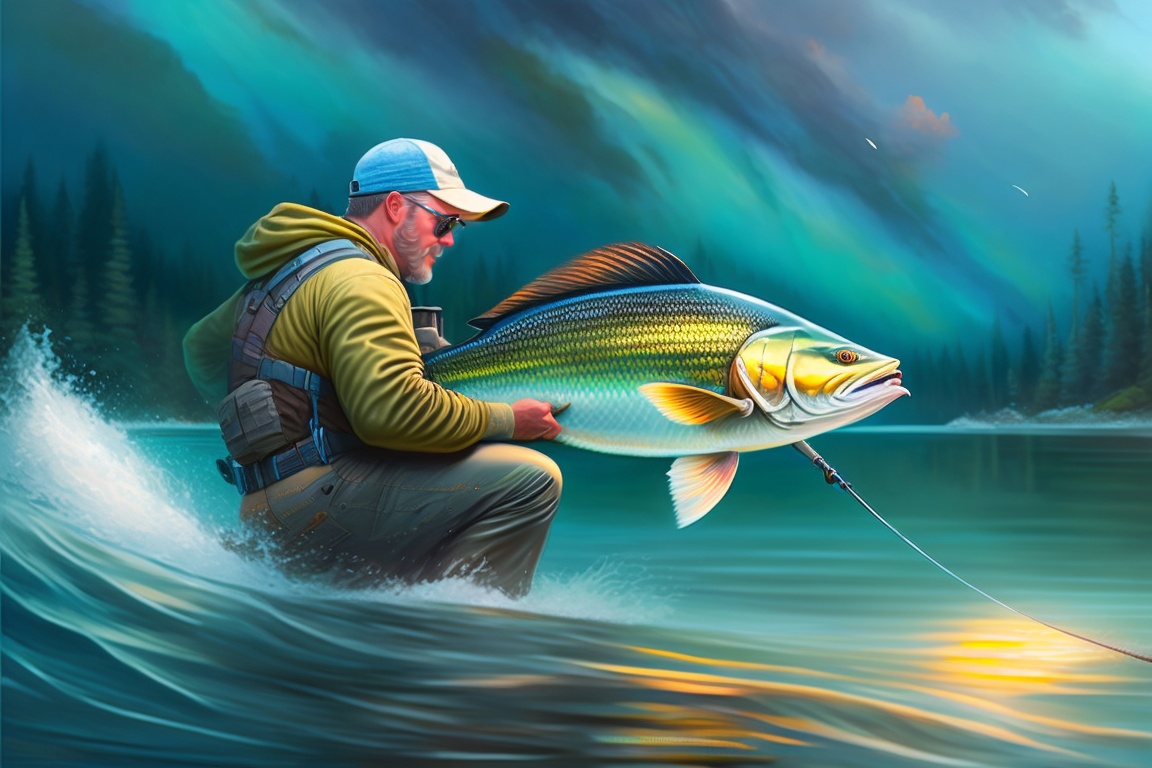 Lexica - A captivating digital illustration portraying a fisherman in ...