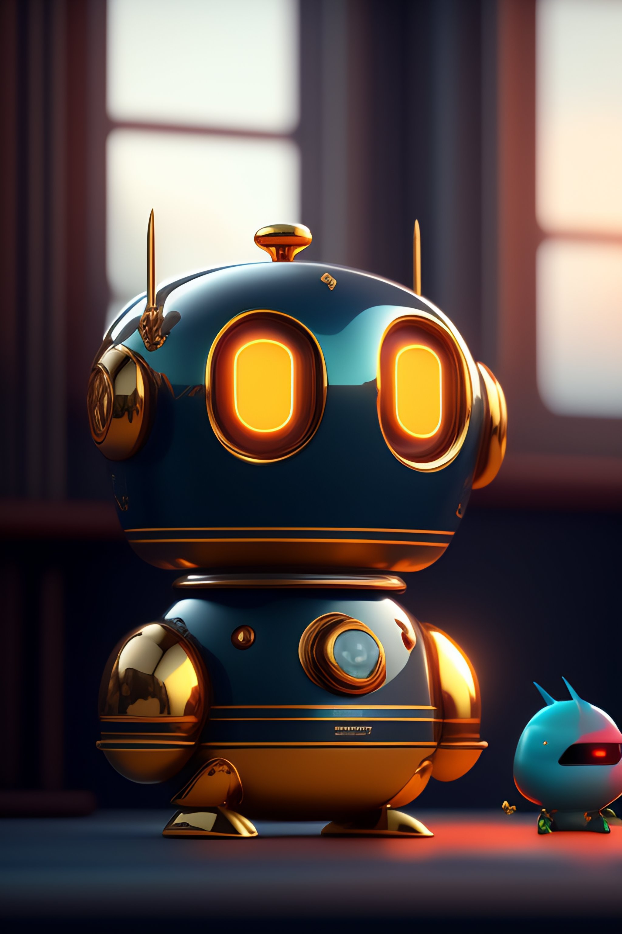 Lexica - Electronik robot and ofice ,unreal engine, cozy indoor ...