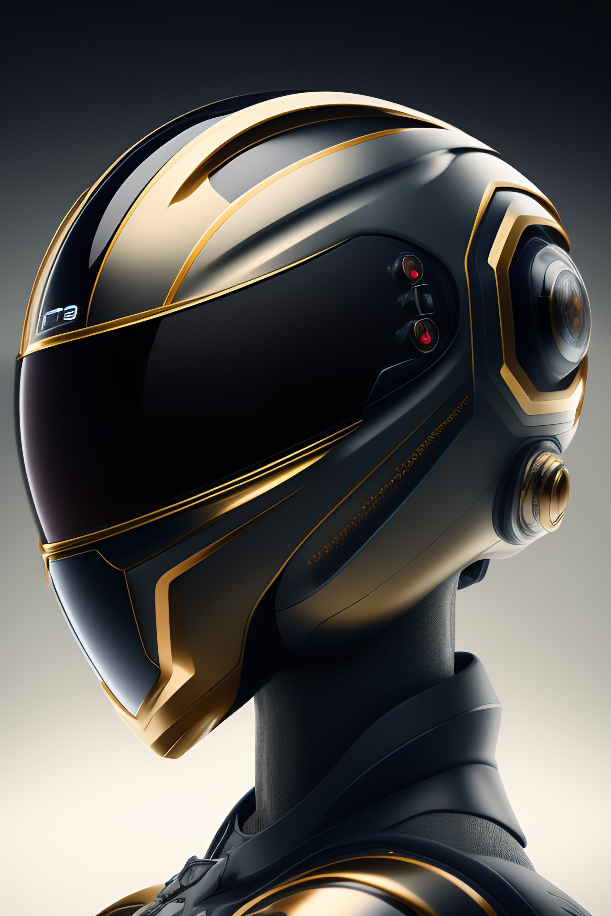 Lexica - A futuristic robotic helmet for nft highly detailed, digital ...