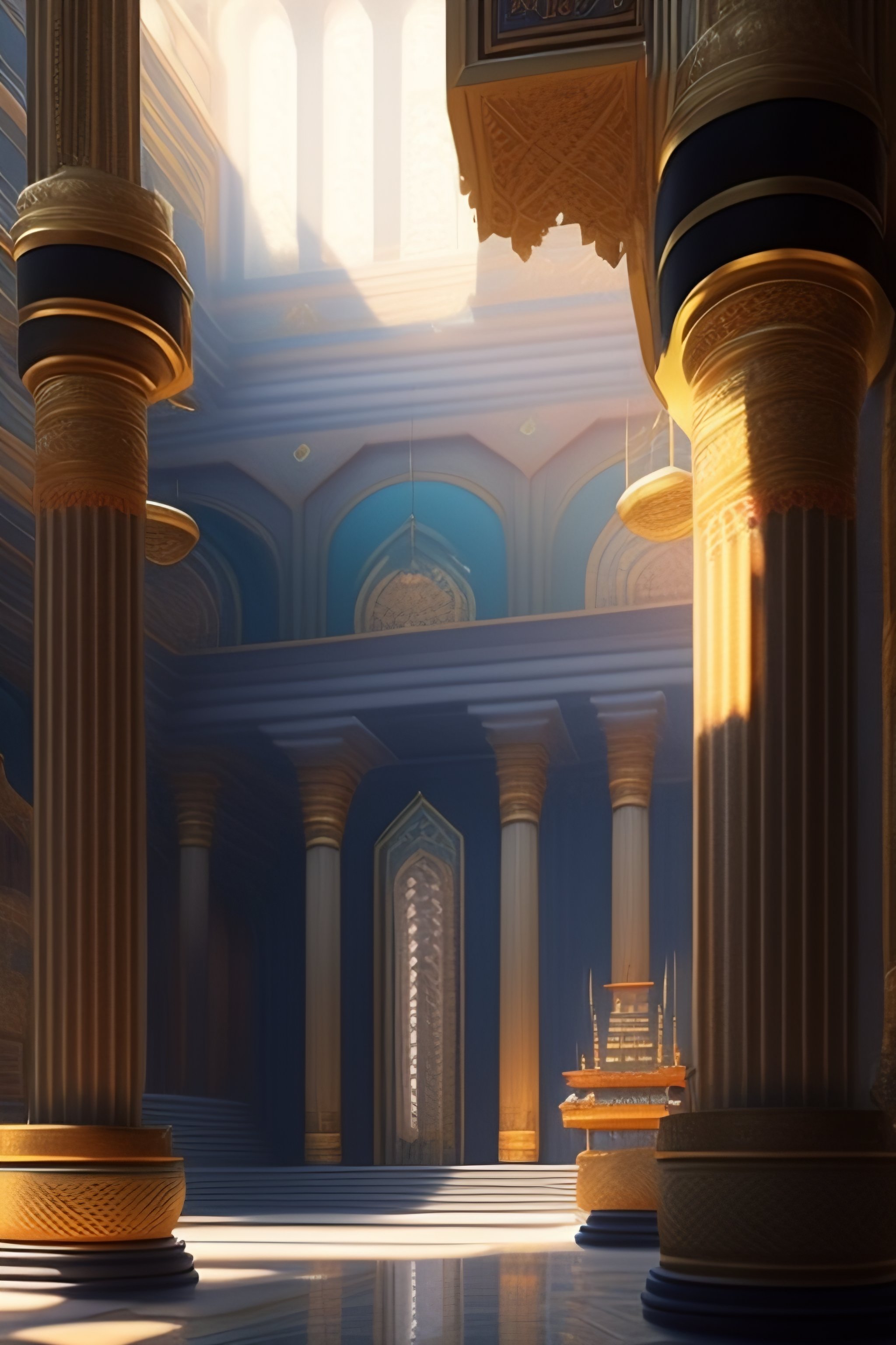Lexica - Interior, temple, objects, columns, islam, architecture ...