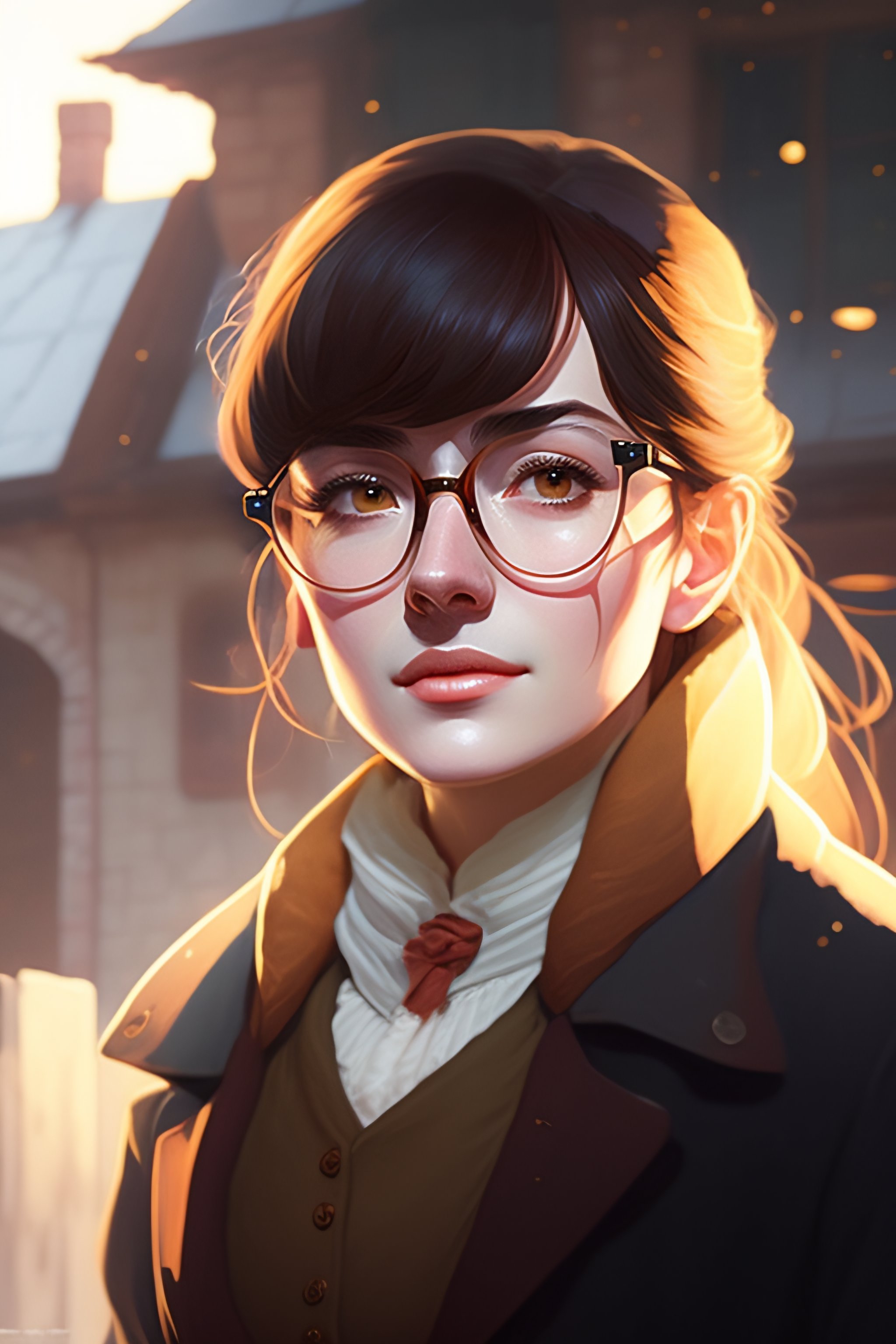 Lexica - (((((freckles))))) wearing spectacles Victorian reporter ...