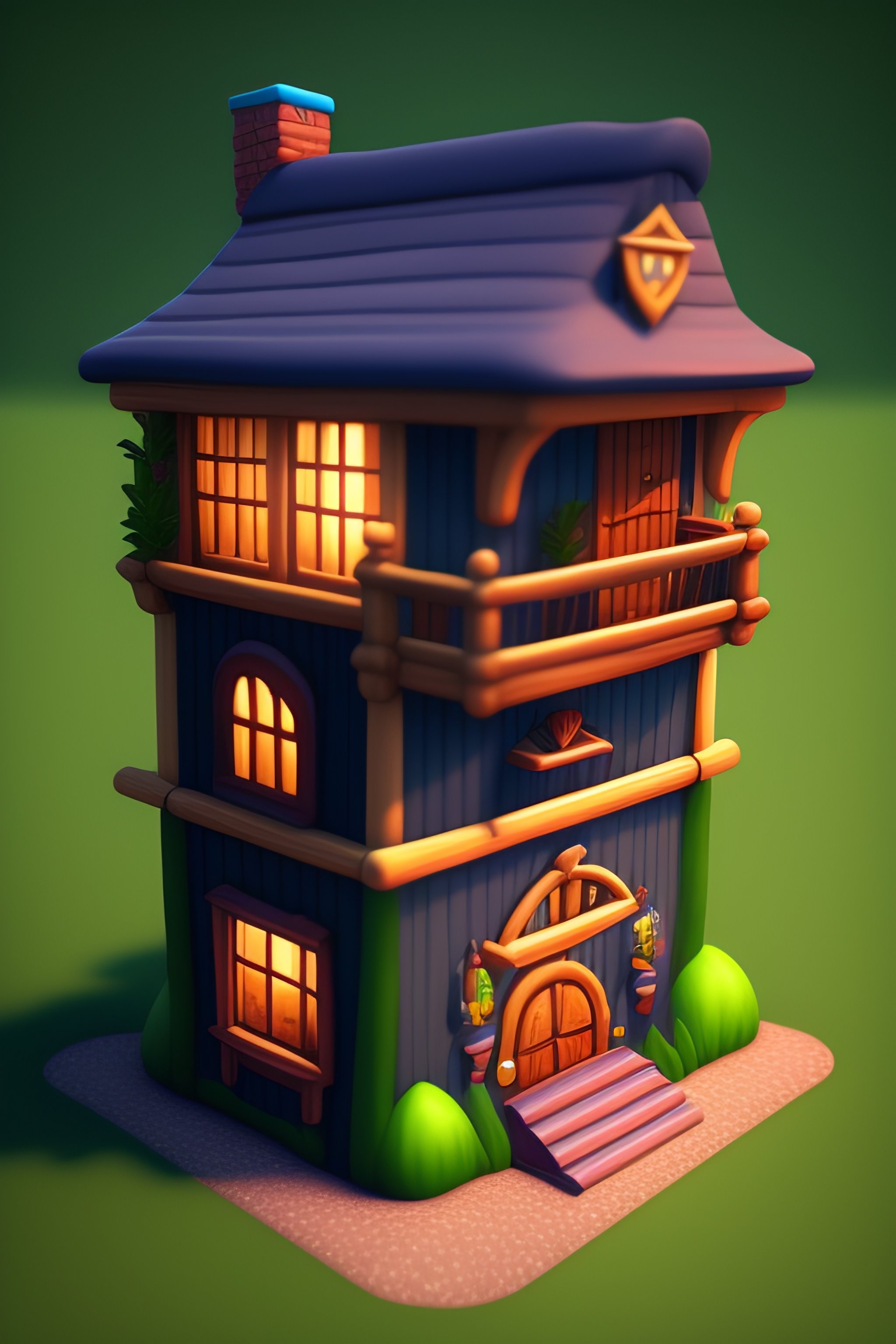 Lexica - 3d stylized game little building