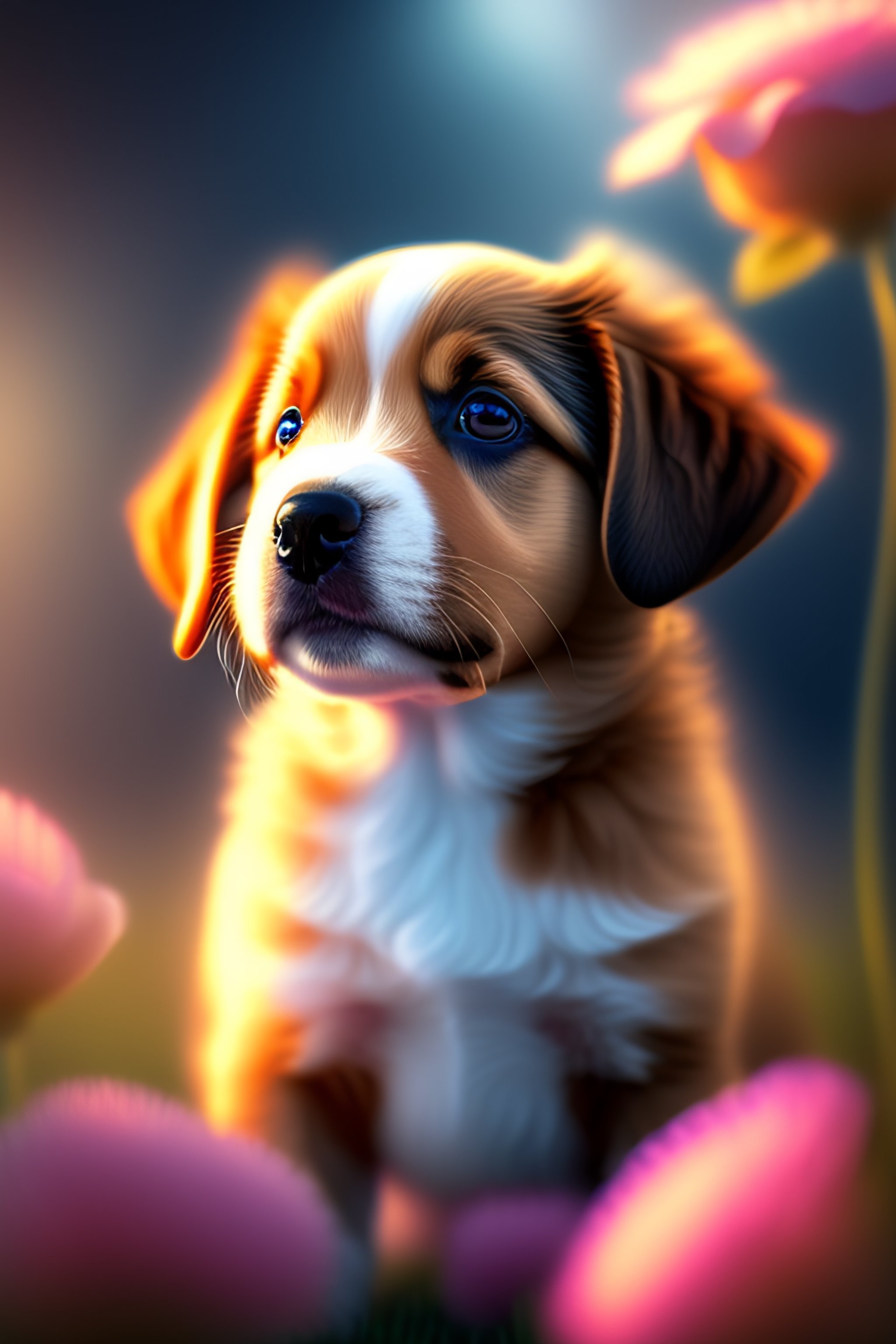 Lexica - Very cute illustration for a cute puppy, digital art, highly ...