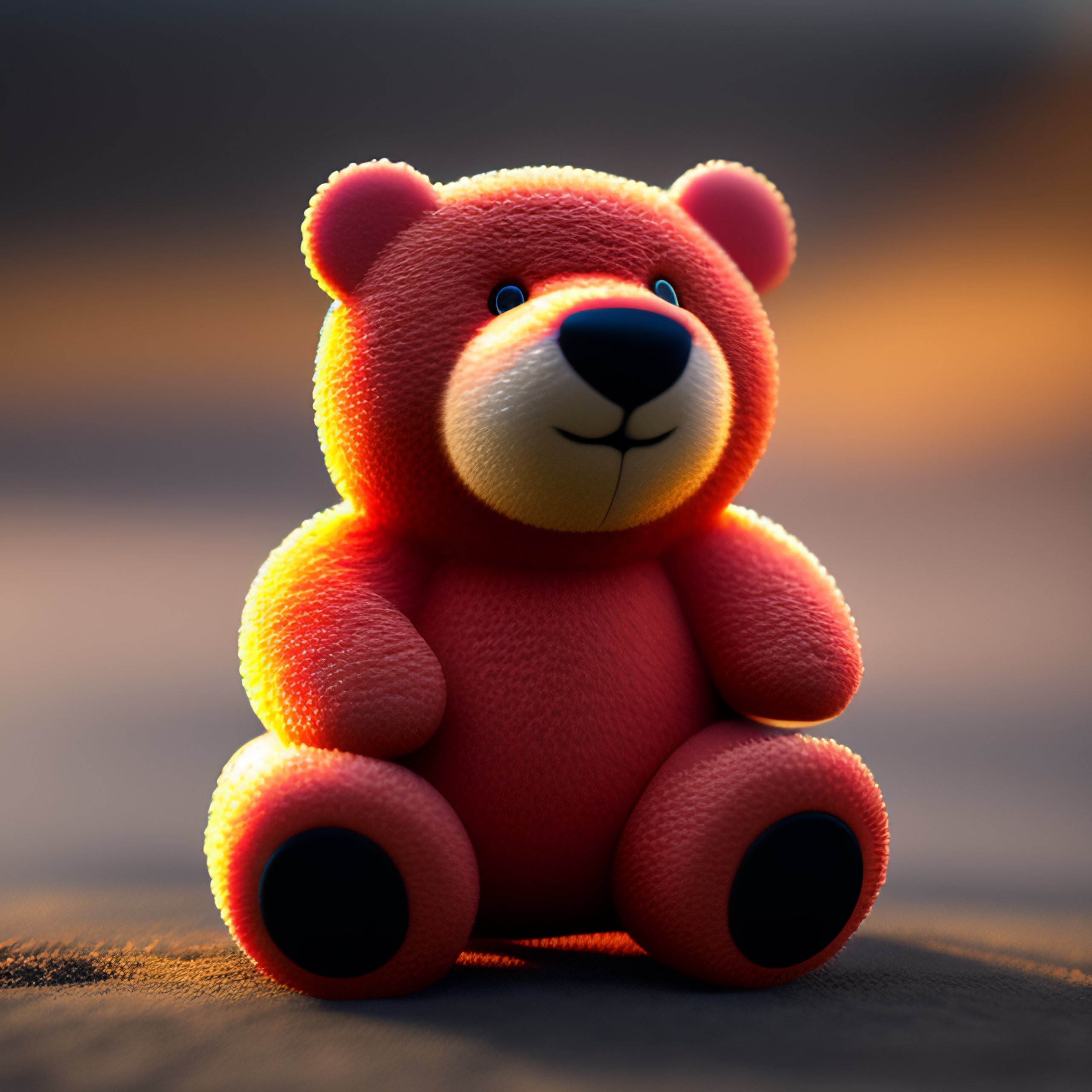 Lexica - Candy bear, 2d, low detail