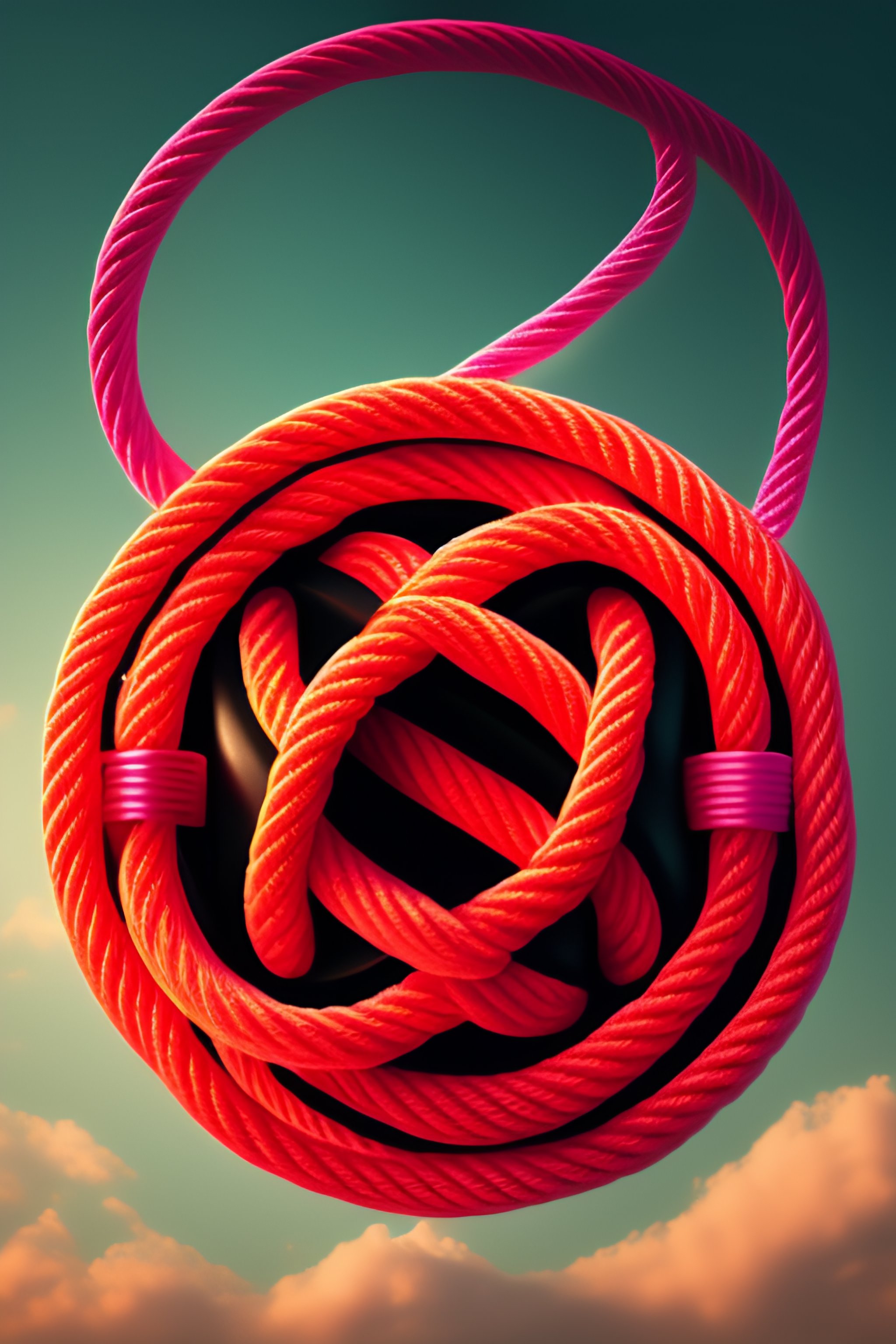 Lexica - Logo eight knot rope shape of girl