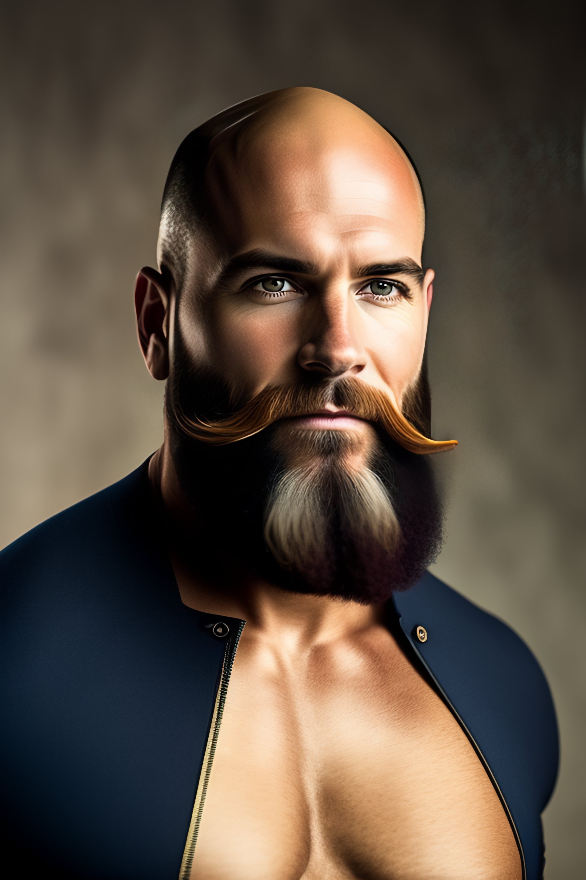 Lexica - 43 year old bald man with a beard