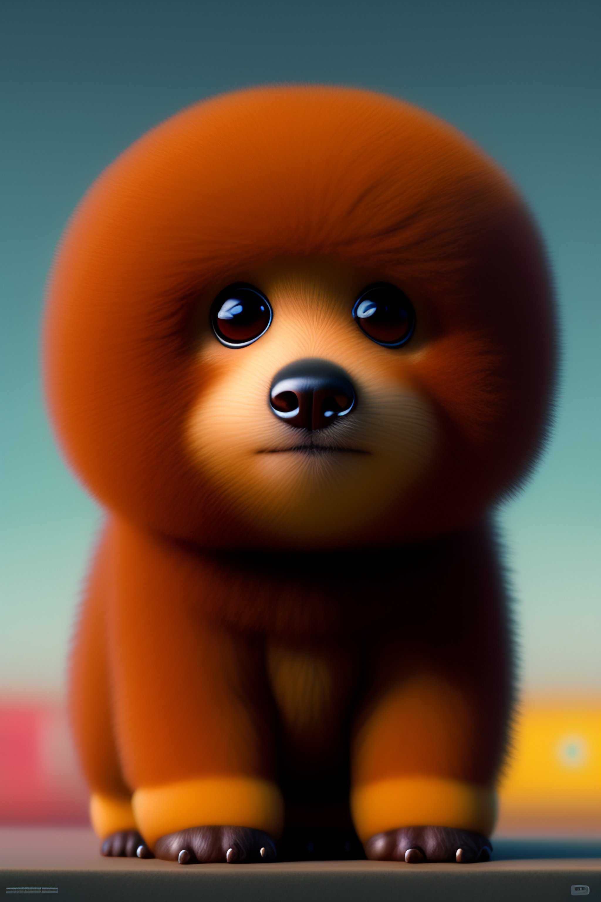 Lexica - Hyper realistic cute fluffy Cheburashka with two ears and big ...